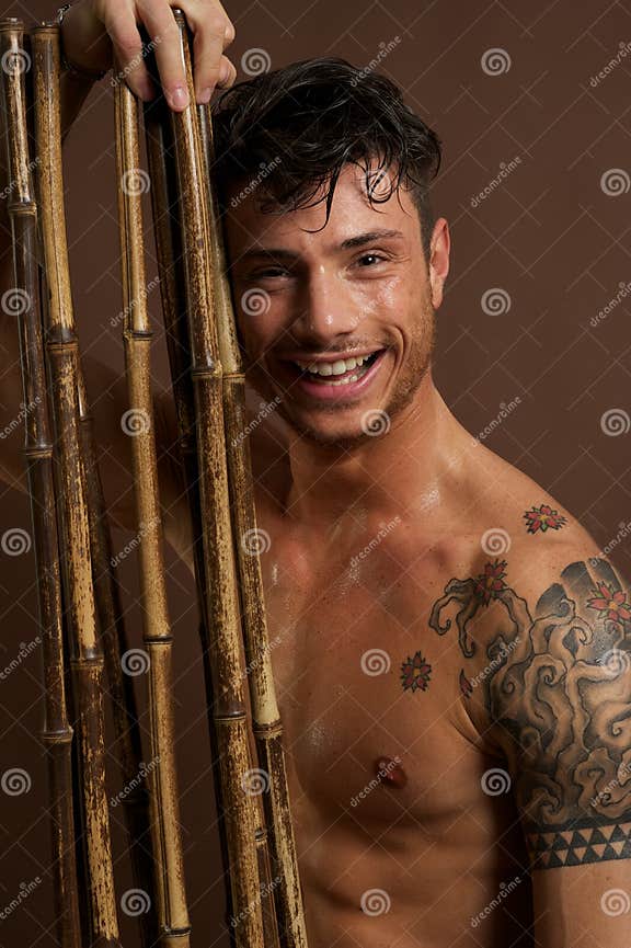 Sweat model stock photo. Image of studio, muscle, naked - 33721644