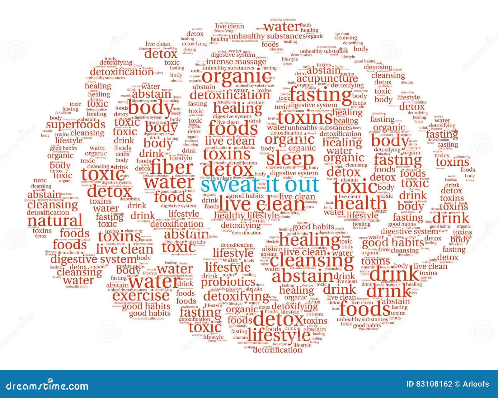 Sweat it Out Word Cloud stock vector. Illustration of clean - 83108162
