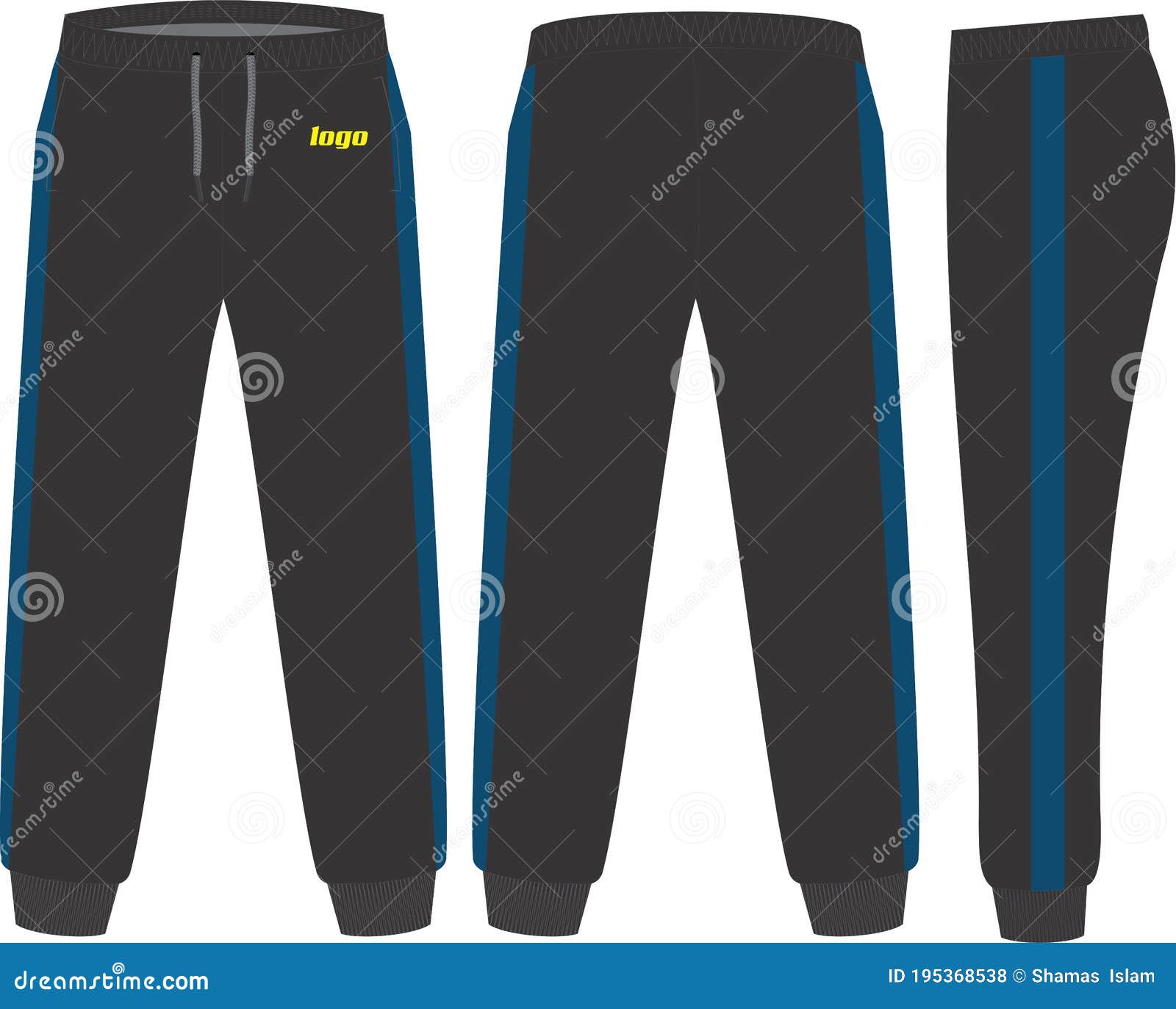 Sweat Pants Design Template Mock Ups Illustrations Vectors Stock Vector ...