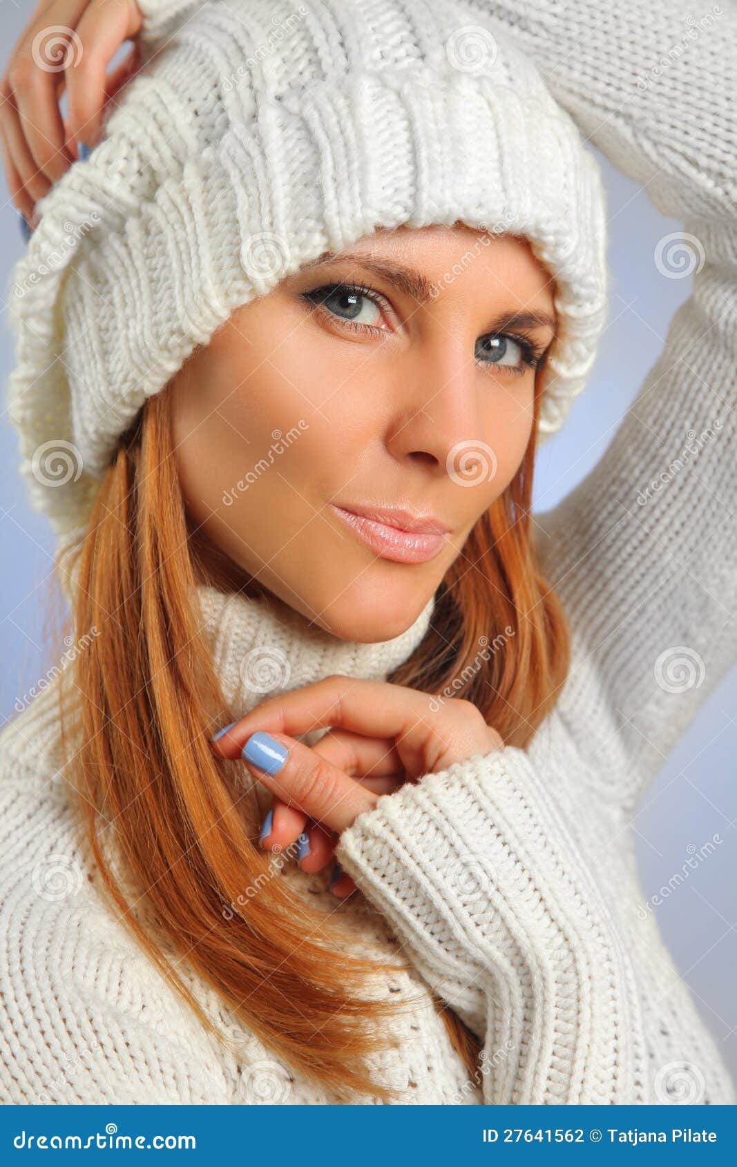 Sweater and cap stock photo. Image of looking, adult - 27641562