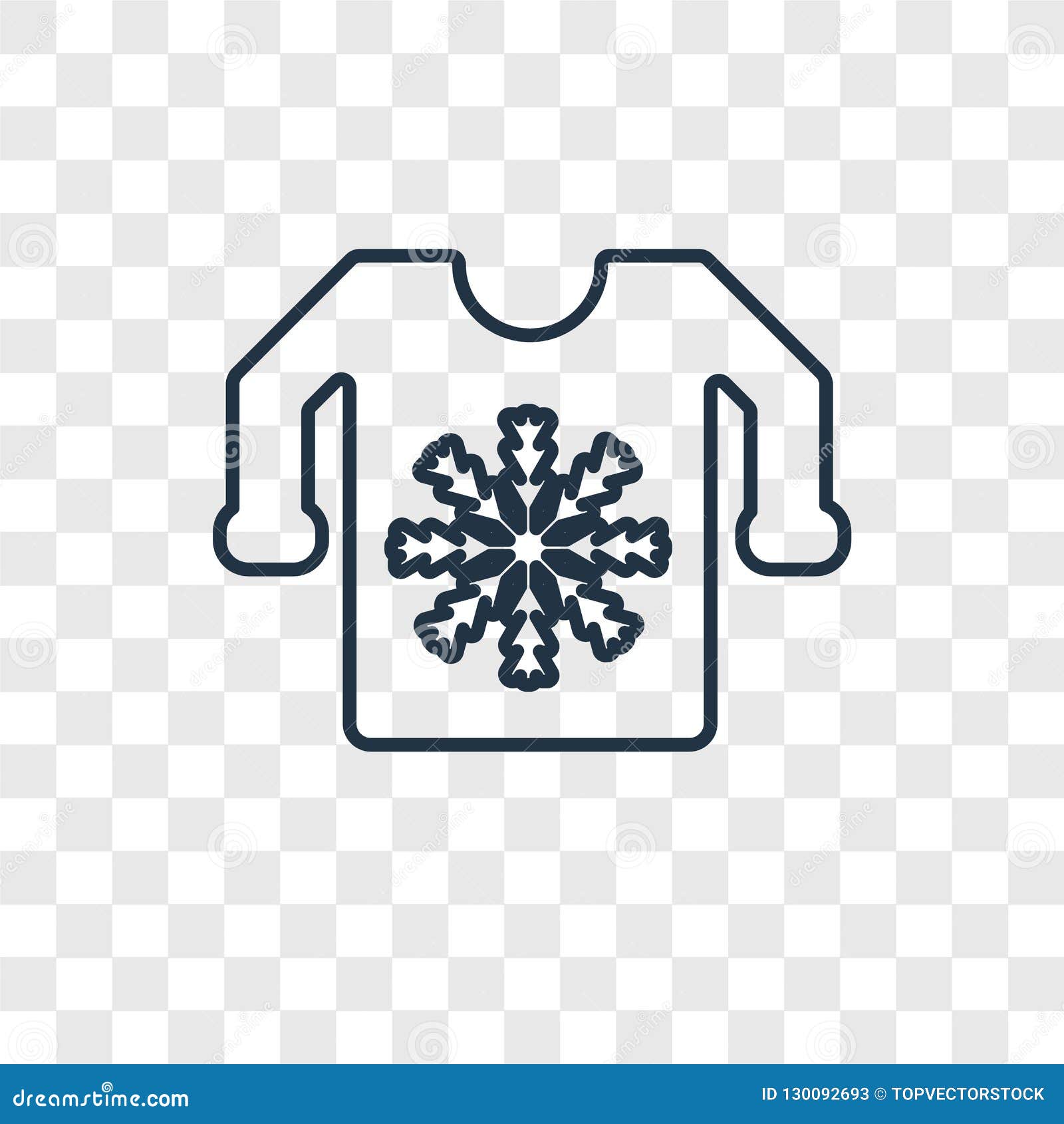 Sweater Concept Vector Linear Icon Isolated on Transparent Background ...