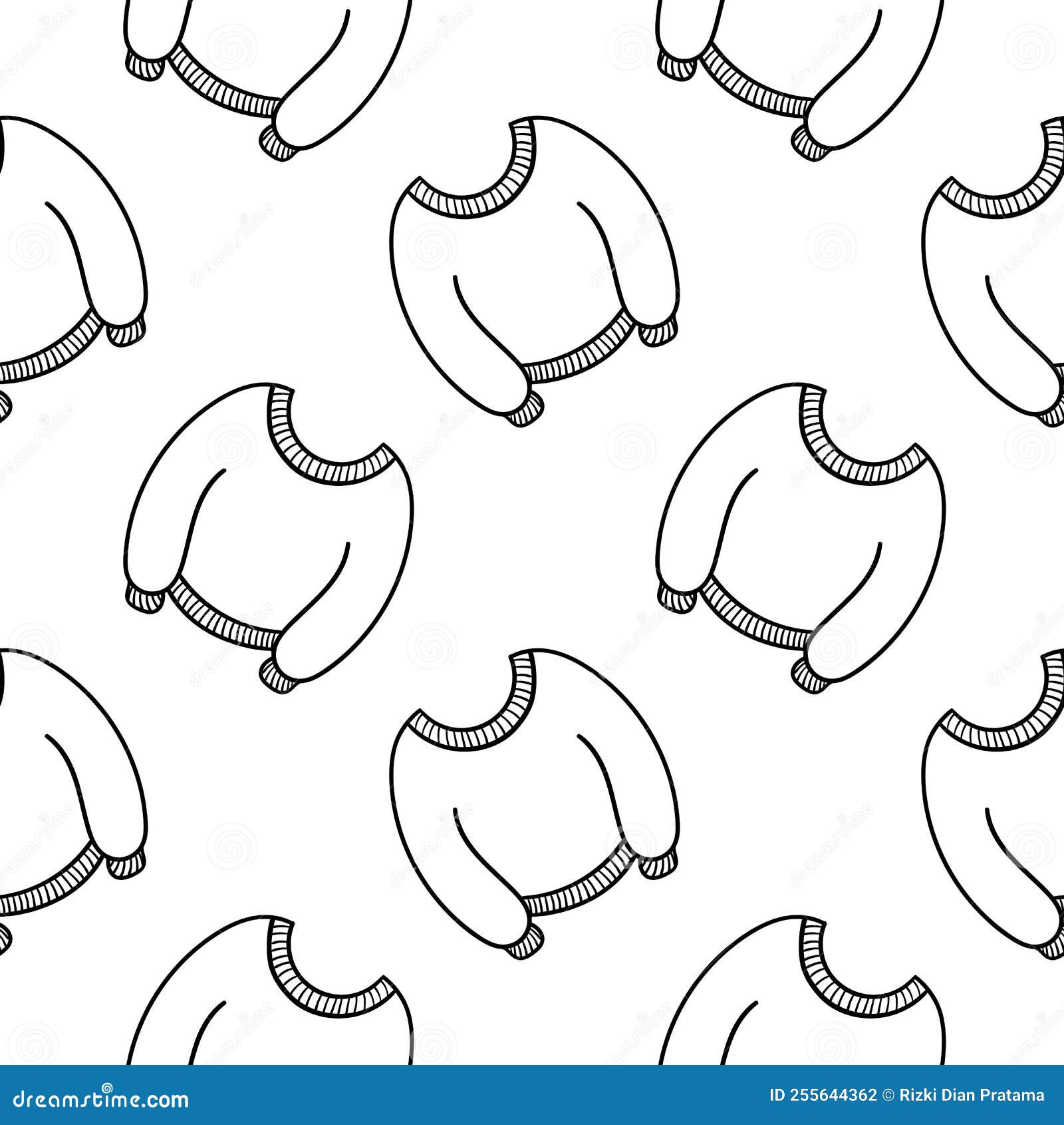 Sweater Hand Drawn Seamless Pattern Stock Vector - Illustration of ...