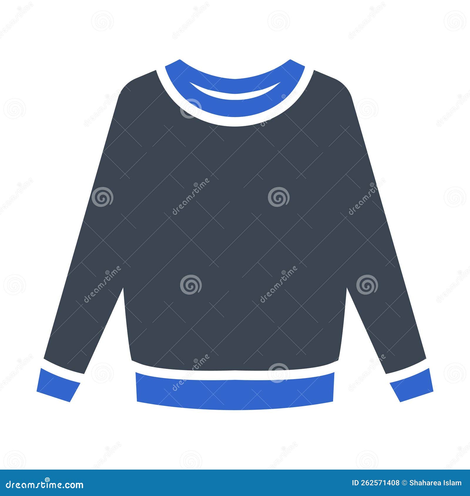 Sweater icon stock vector. Illustration of winter, vector - 262571408