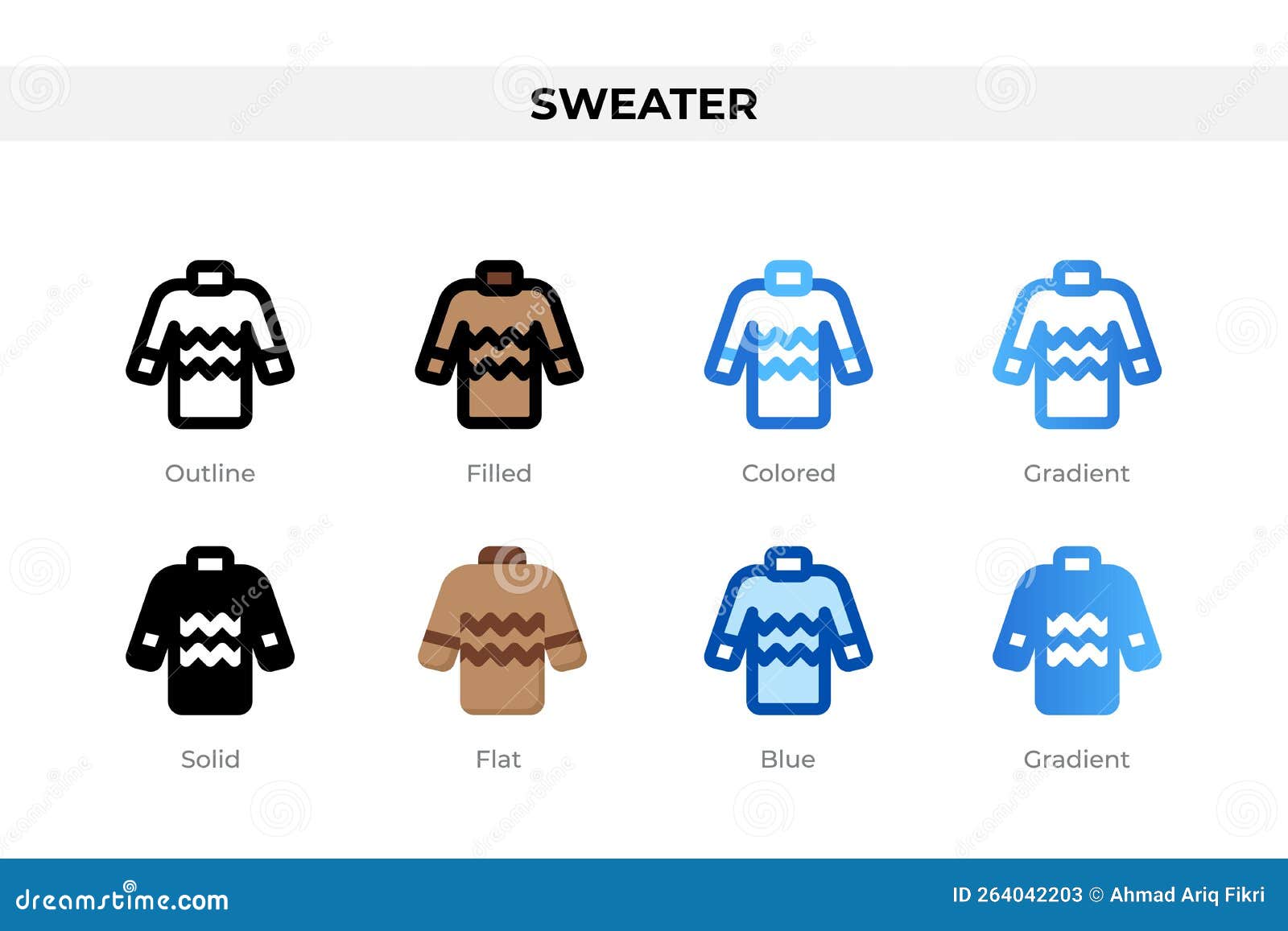Sweater Icons in Different Style. Sweater Icons Set. Holiday Symbol ...