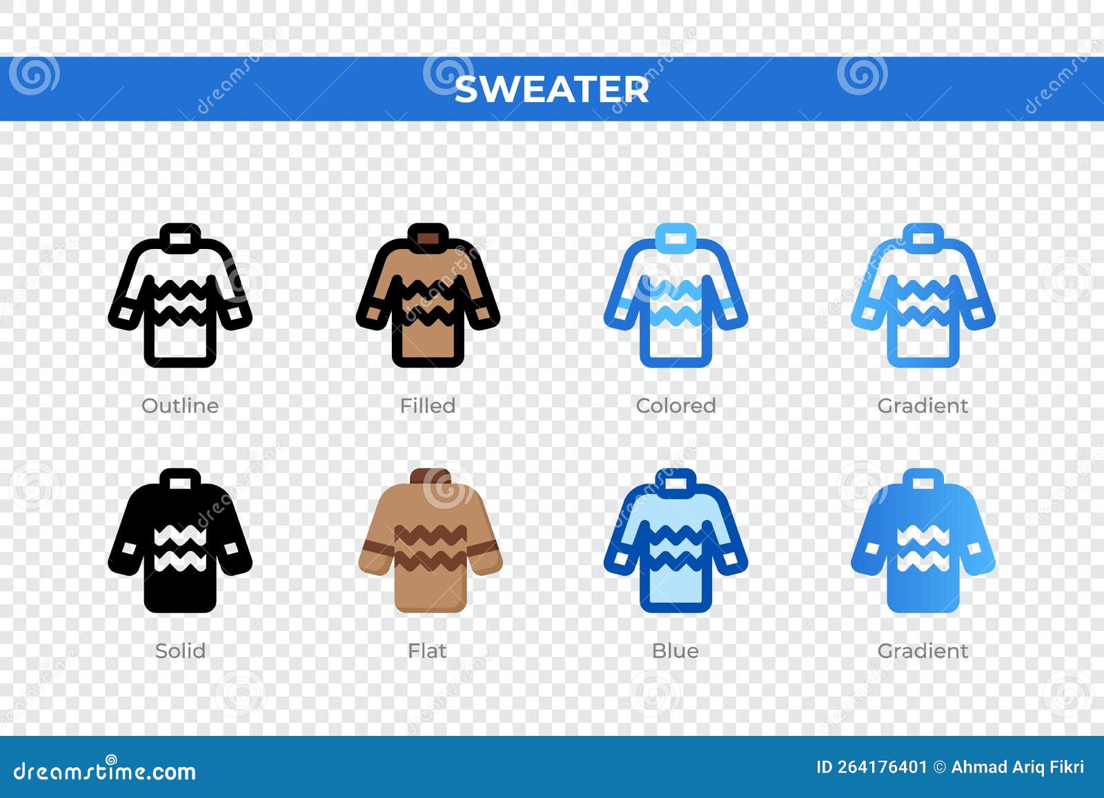 Sweater Icons in Different Style. Sweater Icons Set. Holiday Symbol ...