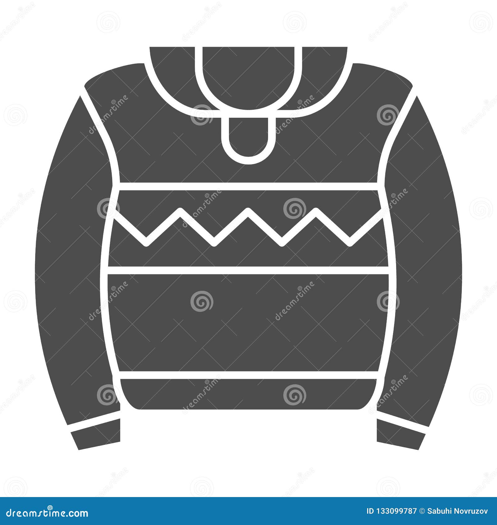 Sweater Solid Icon. Jumper Vector Illustration Isolated on White Stock ...