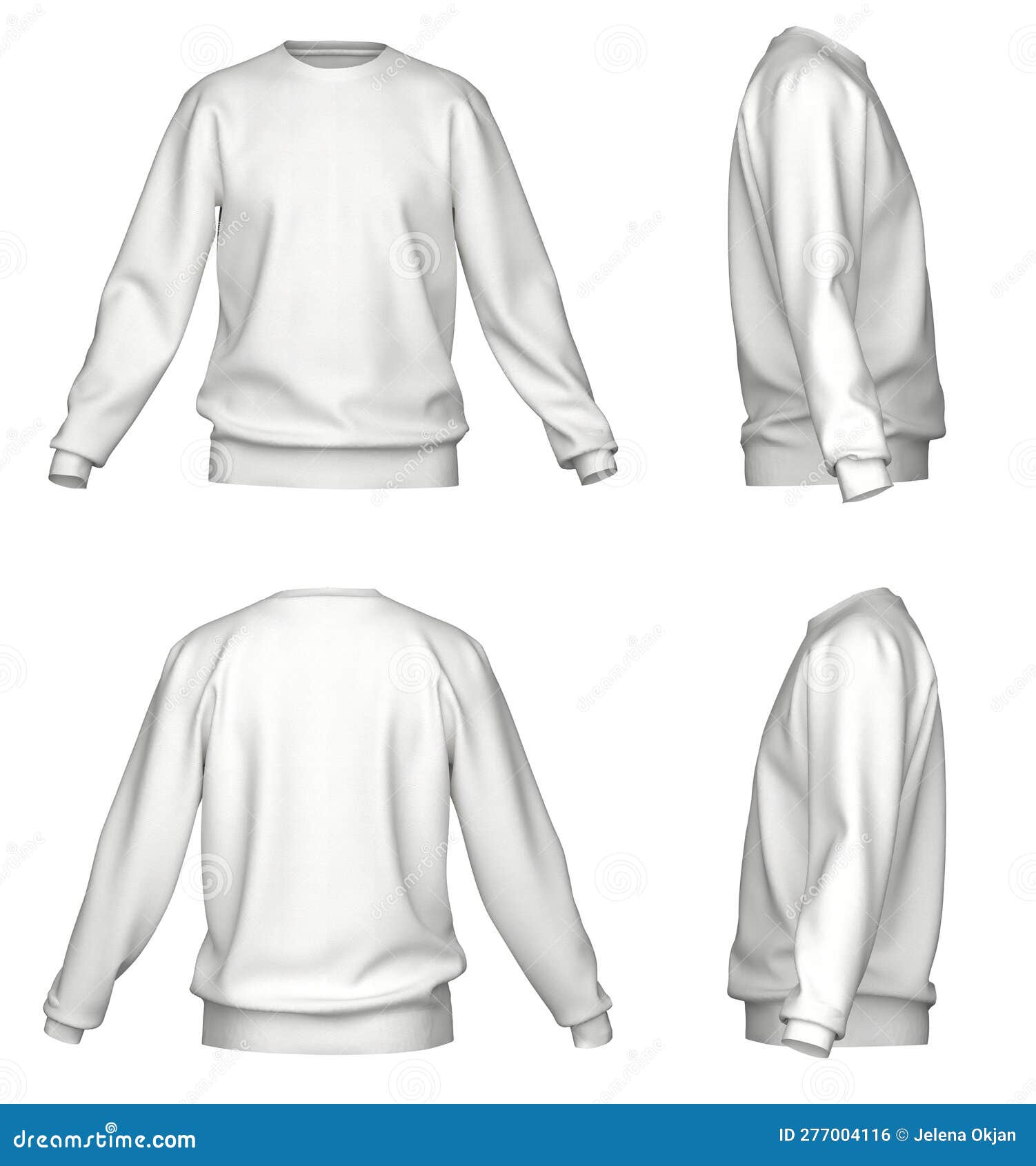 Sweater Template. Sweatshirt Long Sleeve Stock Illustration ...