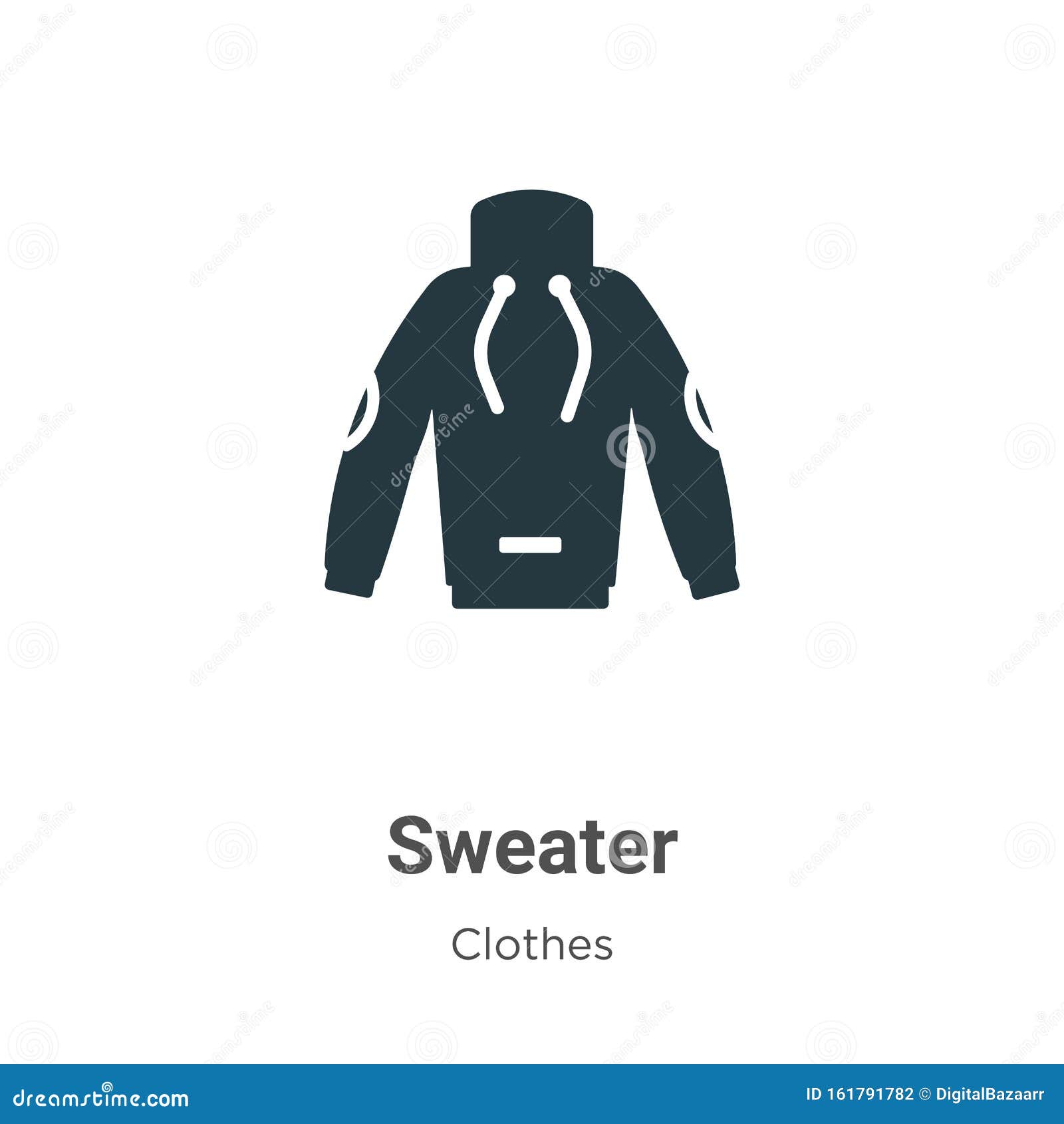 Sweater Vector Icon on White Background. Flat Vector Sweater Icon ...