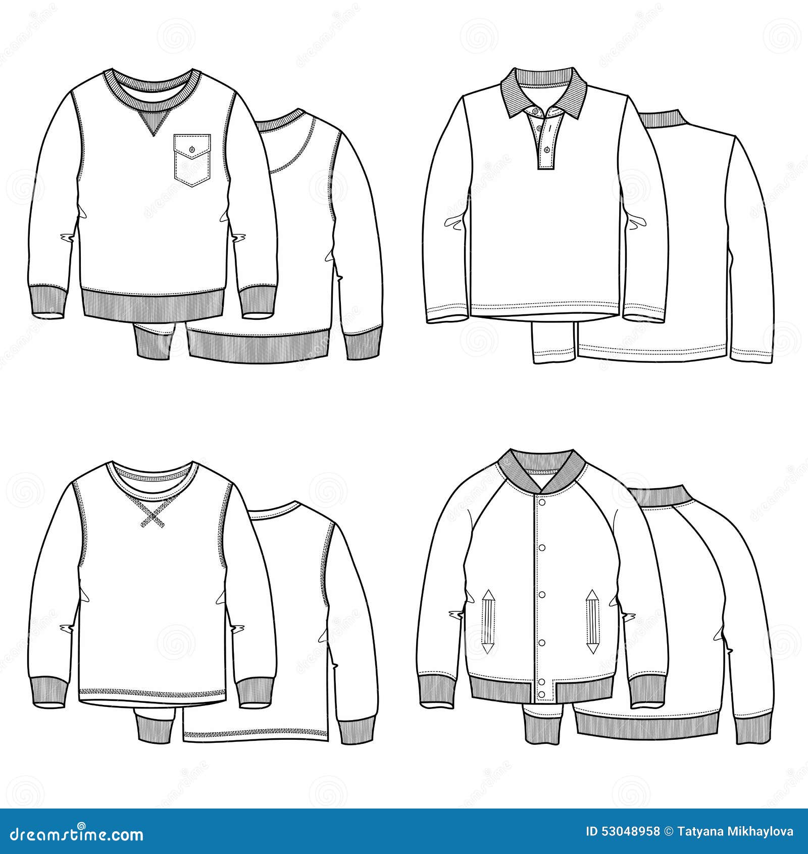Sweaters white stock vector. Illustration of retail, back - 53048958