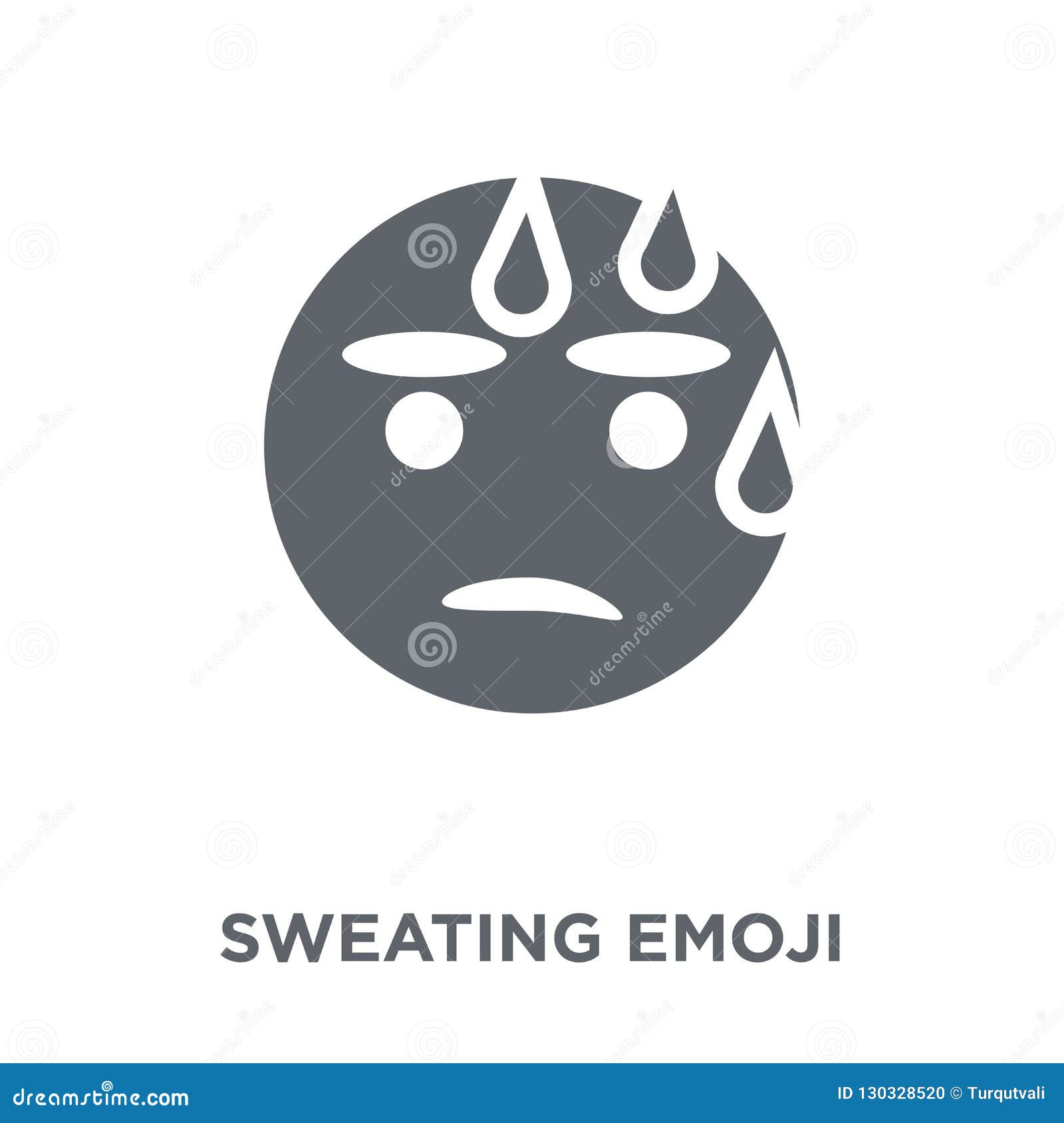 Sweating Emoji Icon from Emoji Collection. Stock Vector - Illustration ...