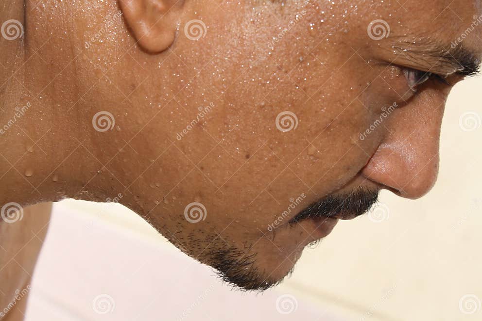Sweating face stock image. Image of activity, running - 14595129