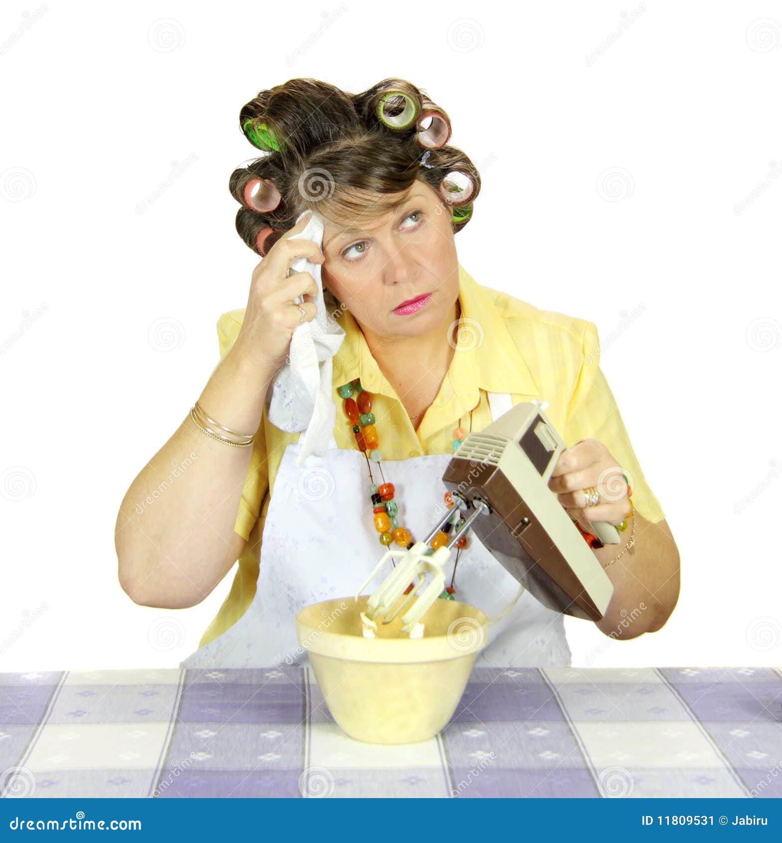 Sweating Housewife stock image. Image of homely, frumpy - 11809531