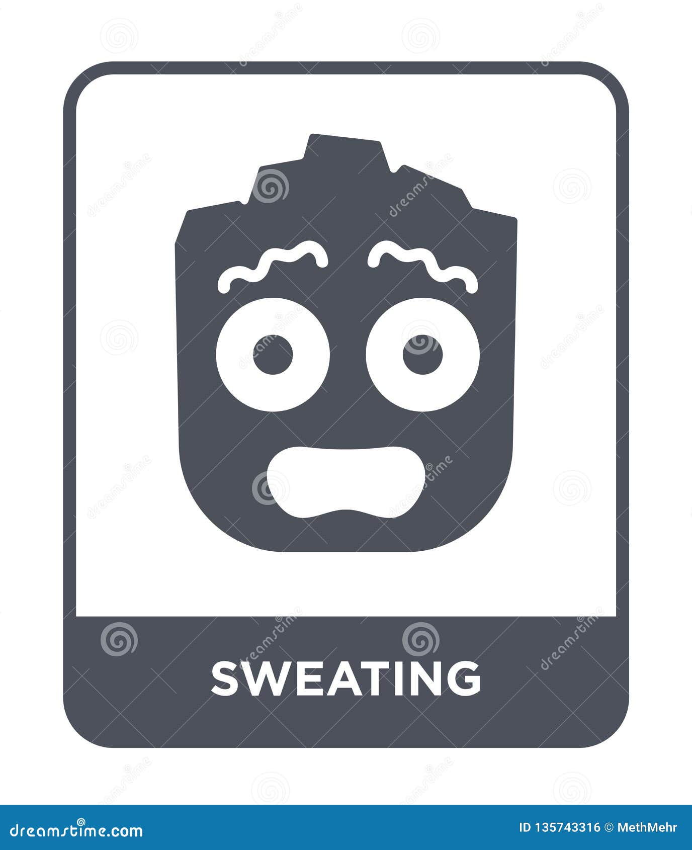 Sweating Icon in Trendy Design Style. Sweating Icon Isolated on White ...