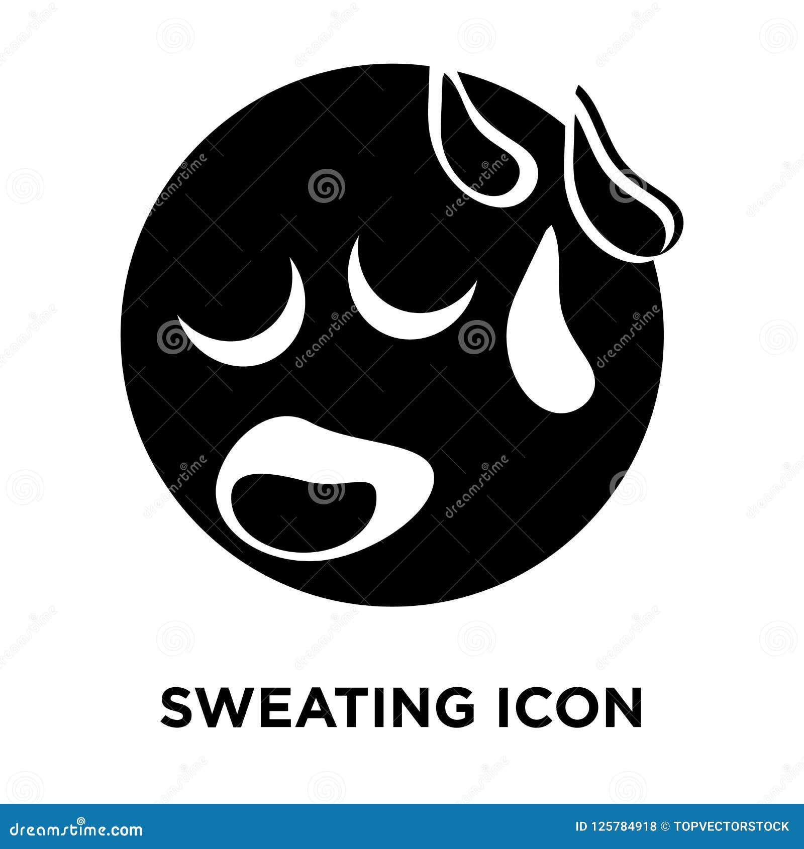 Sweating Icon Vector Isolated On White Background, Logo Concept ...