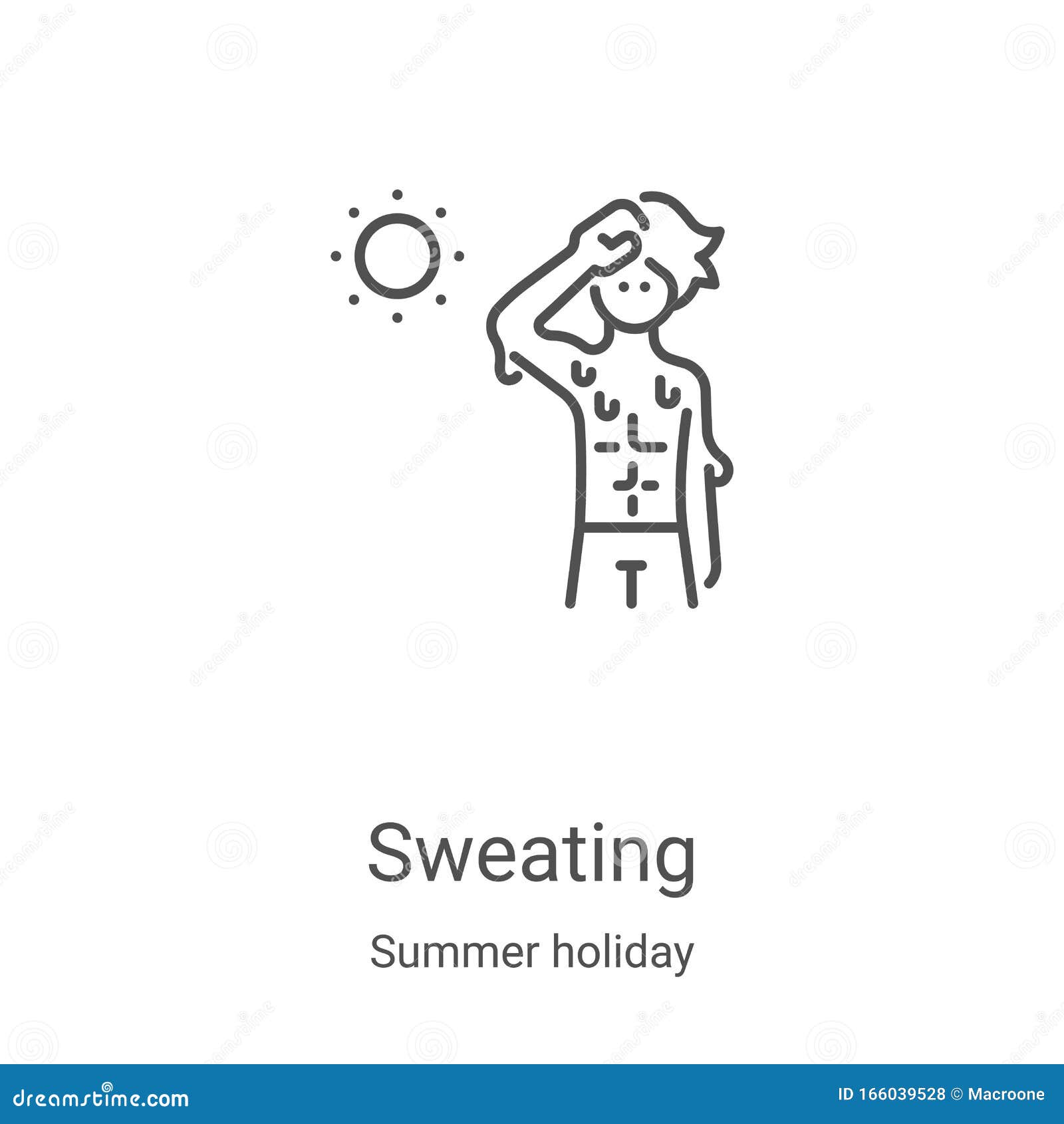Sweating Icon Vector Isolated On White Background, Logo Concept ...