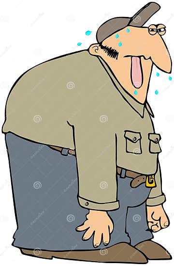 Sweating Man stock illustration. Illustration of worker - 15213793