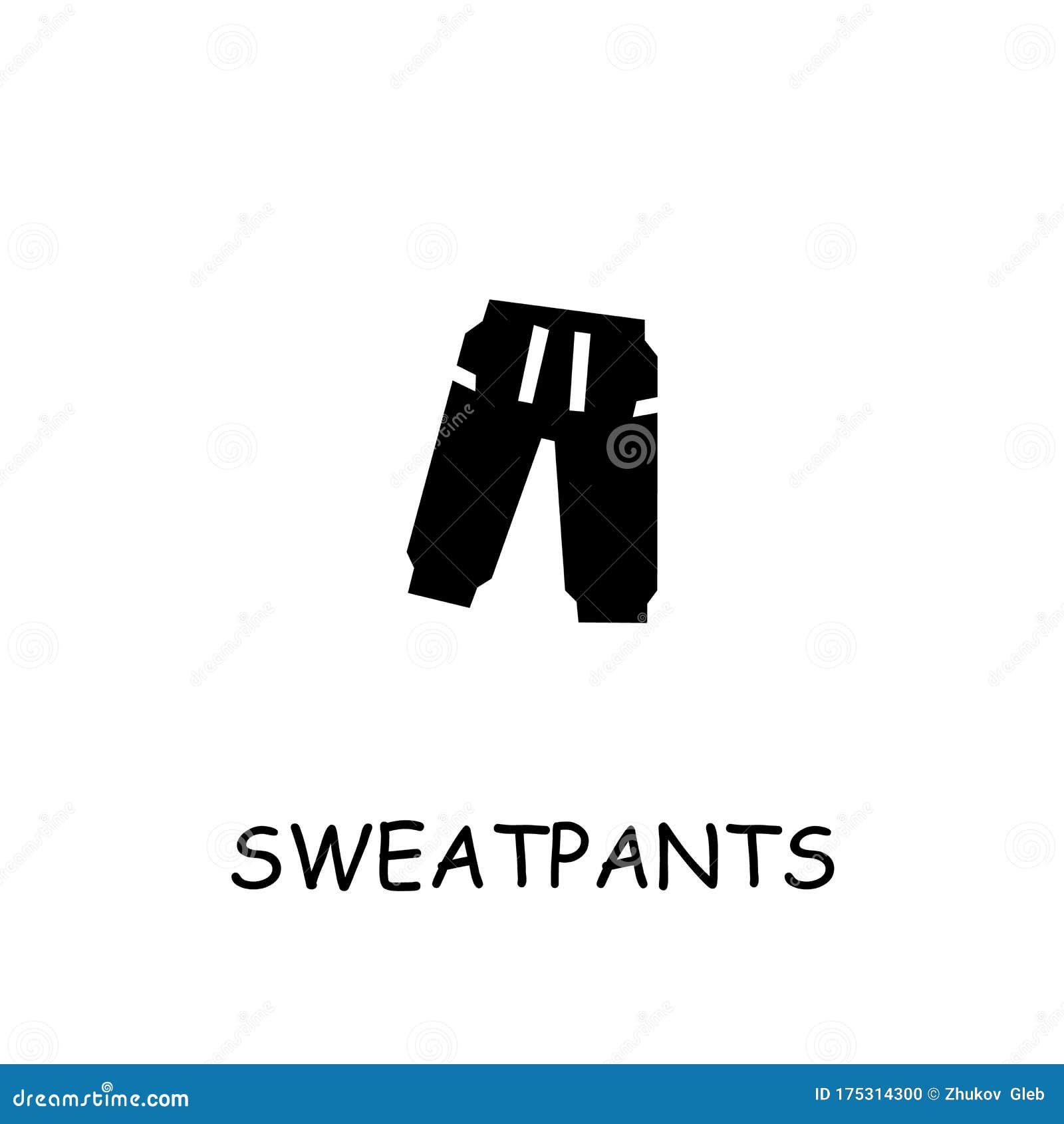 Sweatpants Flat Vector Icon Stock Illustration - Illustration of daks ...
