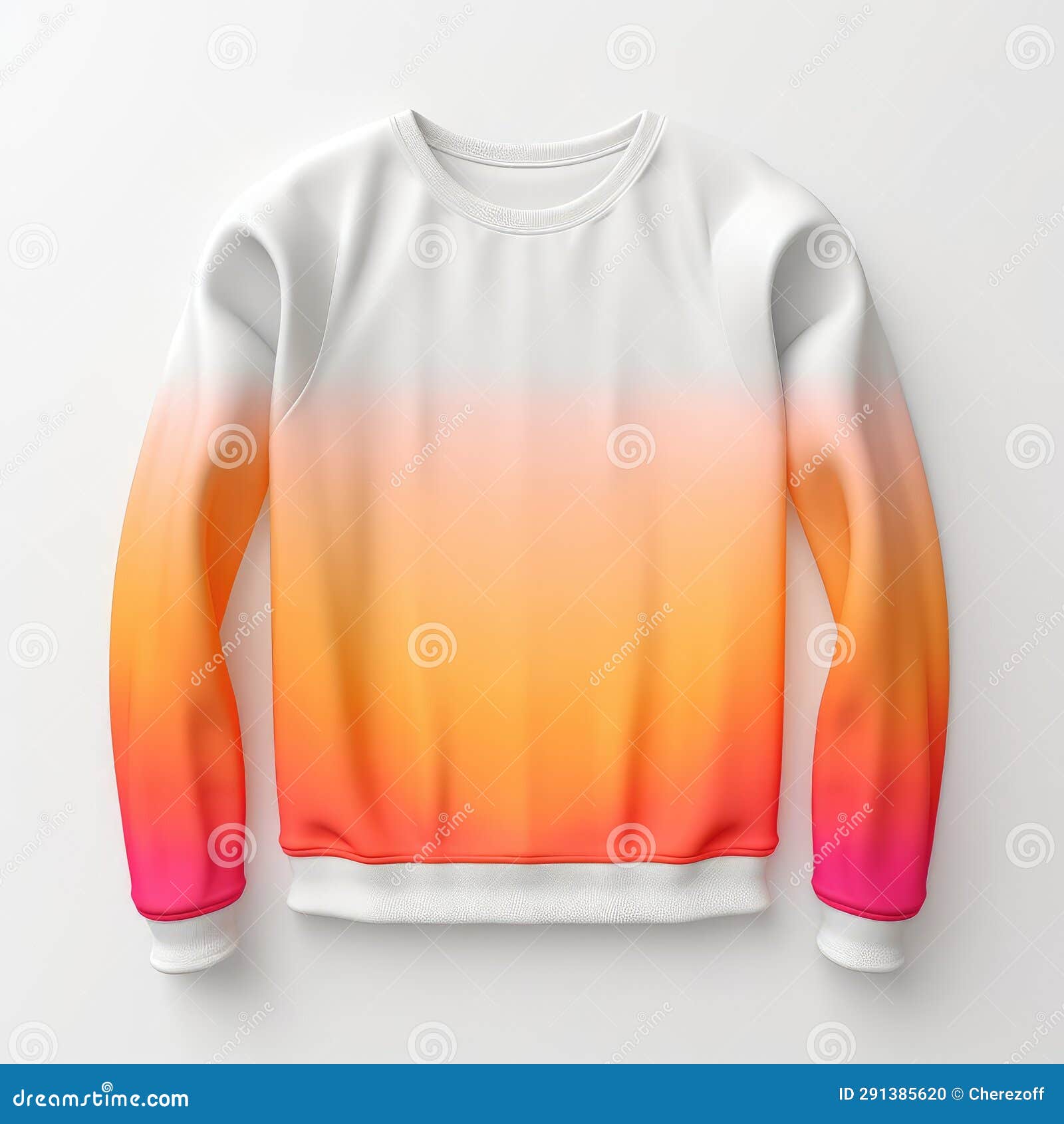 Sweatshirt with Gradient Print Stock Photo - Image of color, view ...
