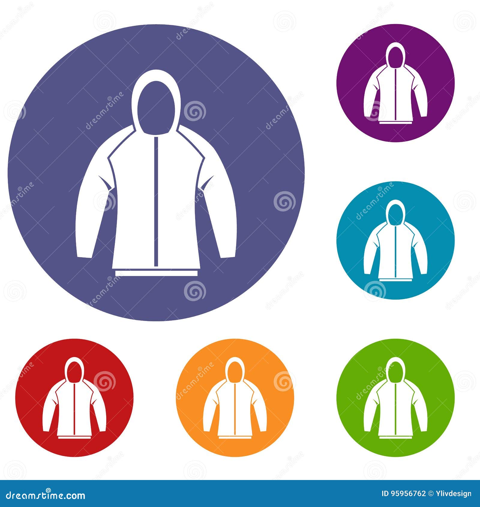 Sweatshirt icons set stock vector. Illustration of cotton - 95956762