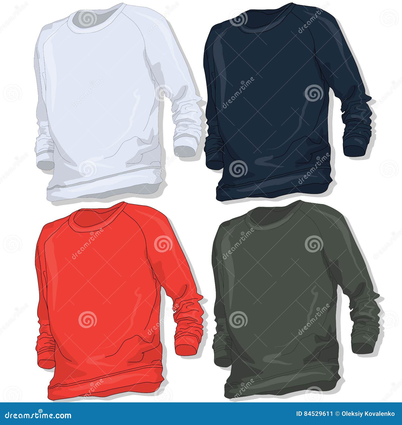 Sweatshirt set vector. stock vector. Illustration of casual - 84529611