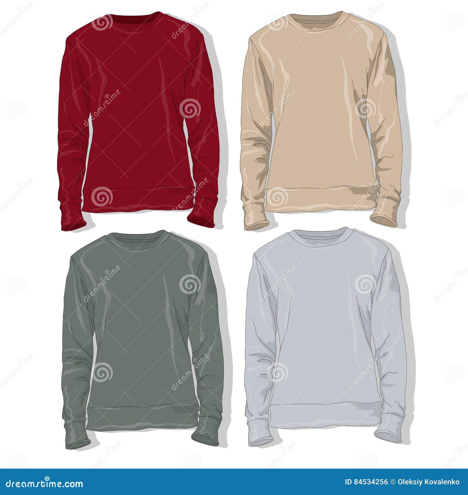 Sweatshirt set vector. stock vector. Illustration of hoodie - 84534256