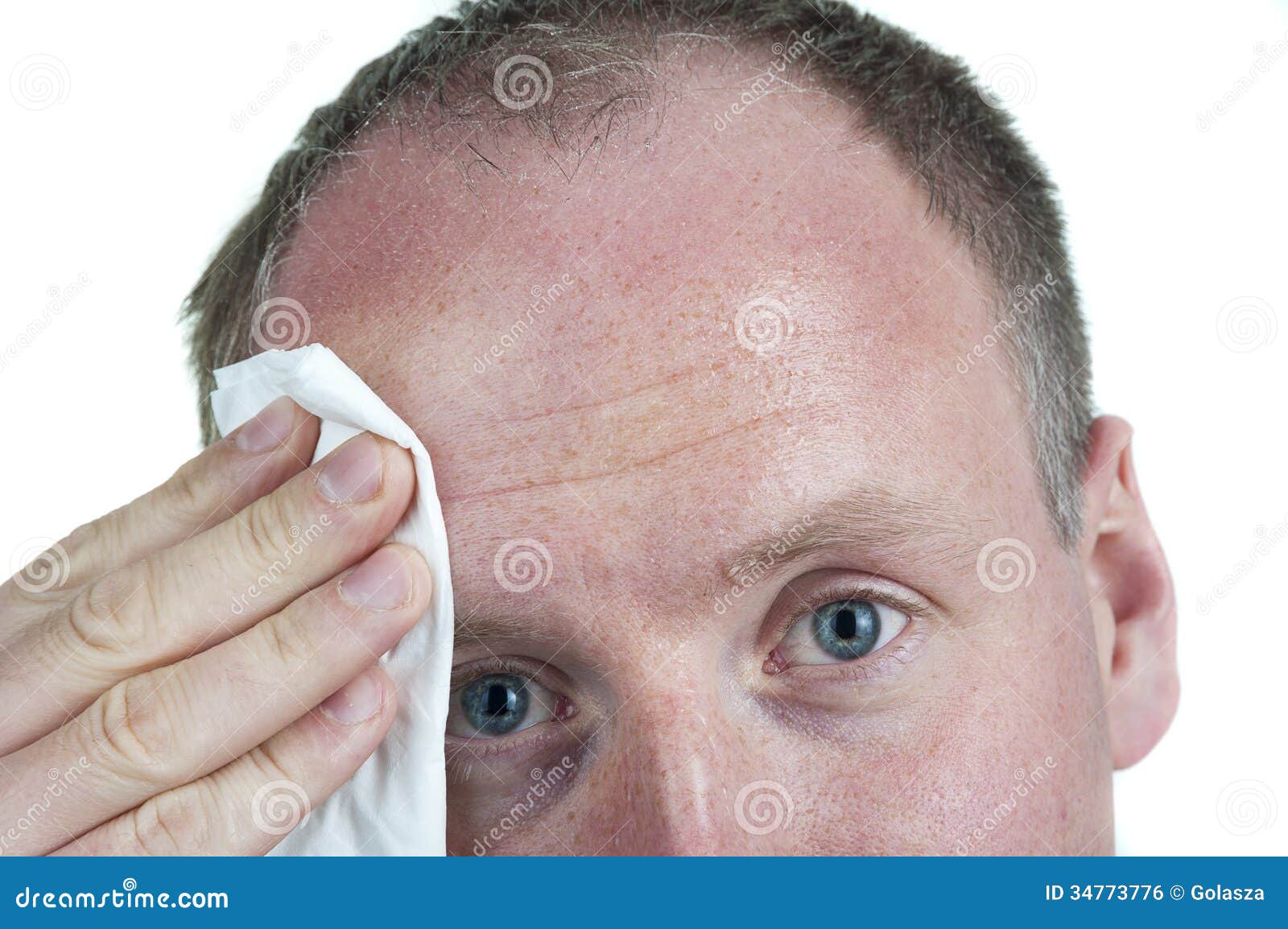 Sweaty Businessman Wiping Forehead Royalty Free Stock Image - Image ...