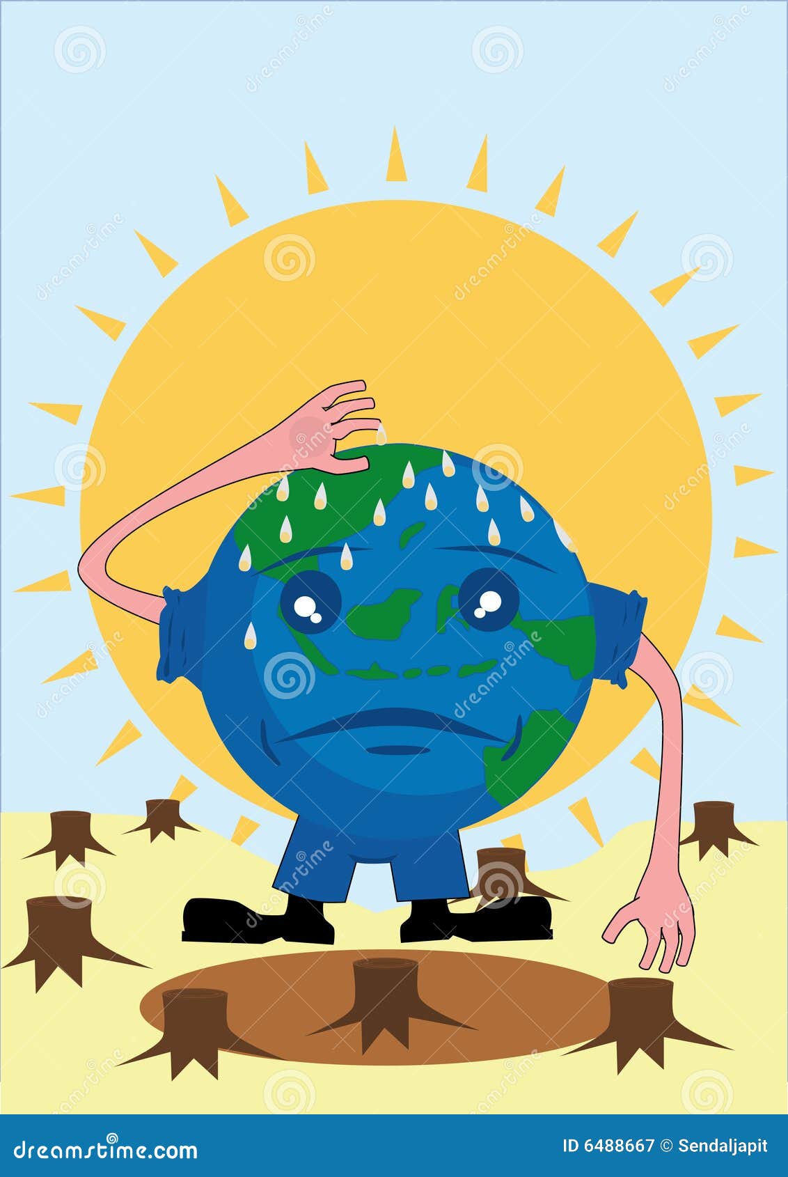 Sweaty earth stock illustration. Illustration of logging - 6488667