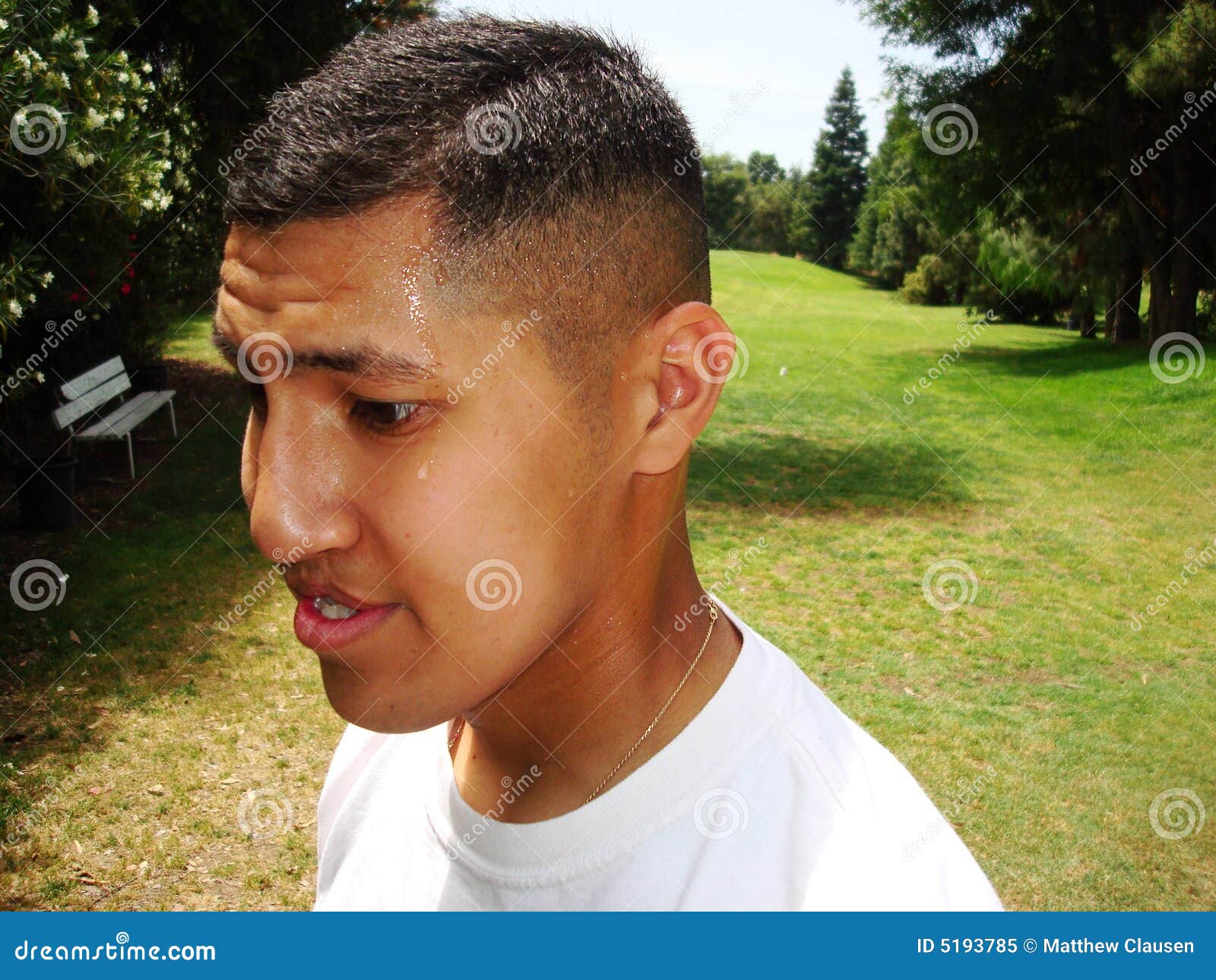 Sweaty Male Golfer stock image. Image of shirt, drop, active - 5193785