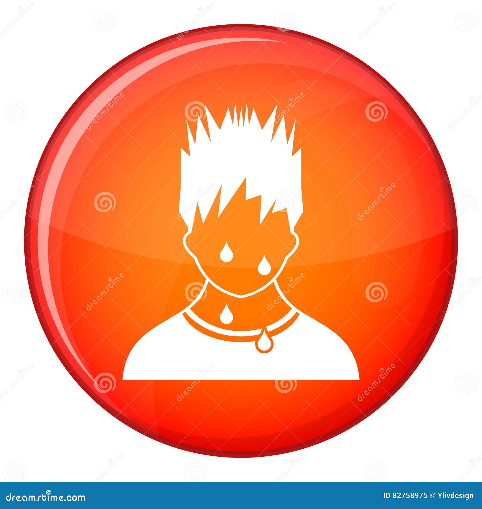 Nervous Sweaty Man With Flushed Face Pinup Vector | CartoonDealer.com ...