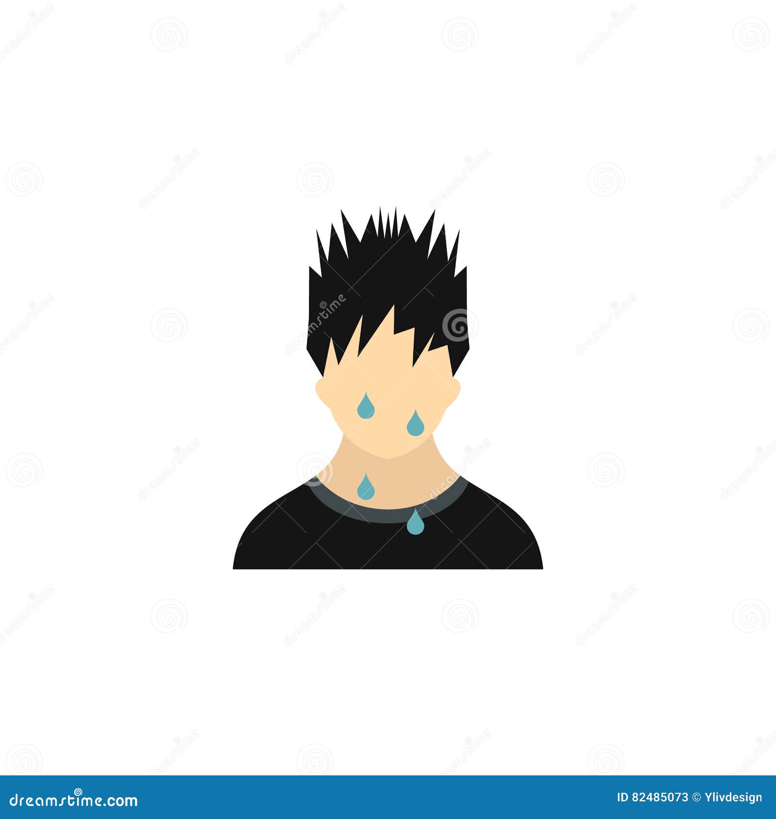 Hot Sweaty Face Cartoon Vector | CartoonDealer.com #19666967
