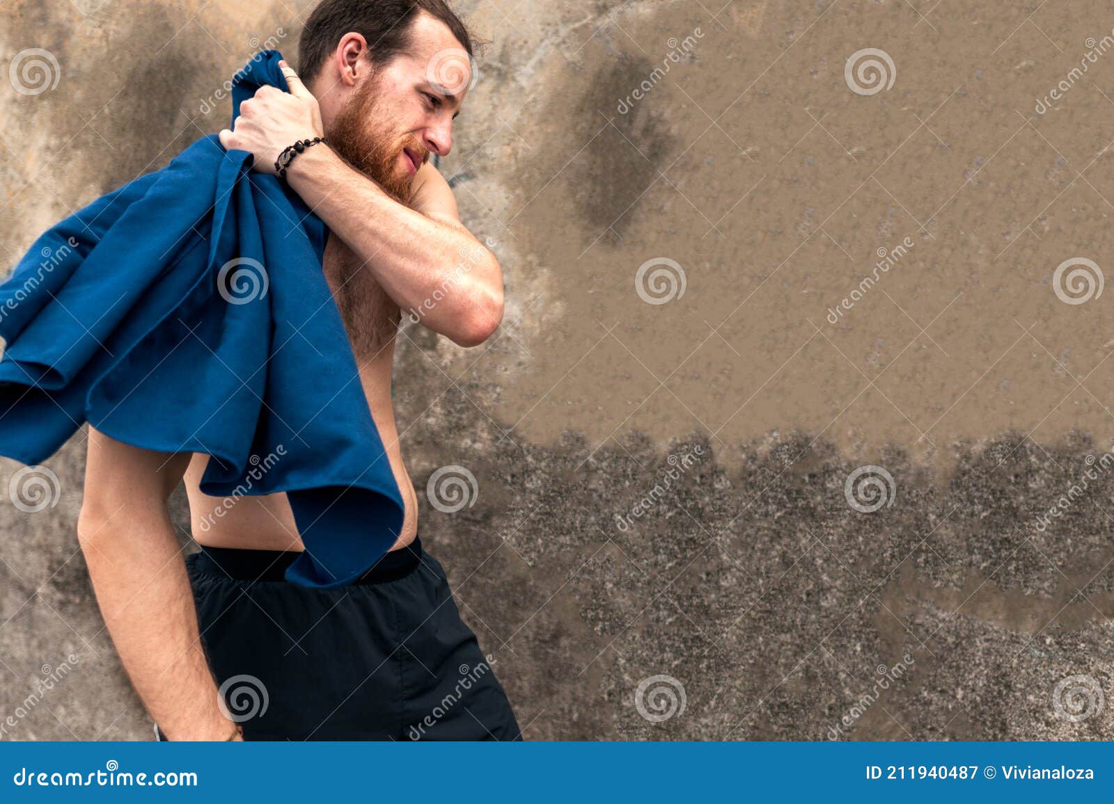 Sweaty Runner after Workout Stock Image - Image of fitness, outdoors ...