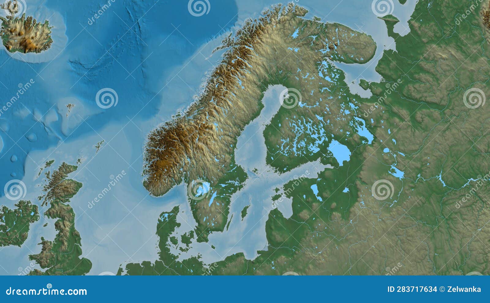 Sweden area. Relief map stock illustration. Illustration of nature ...