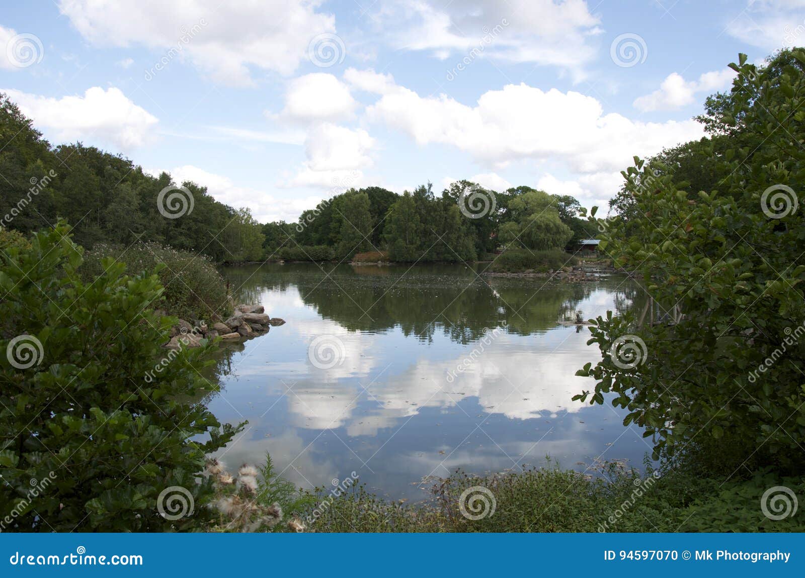 Sweden countryside stock photo. Image of features, pond - 94597070