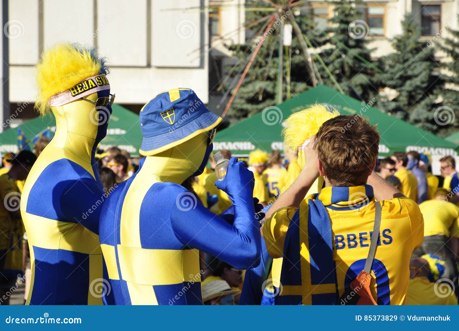 Sweden Fans Rooting for Their Team Editorial Stock Image - Image of ...