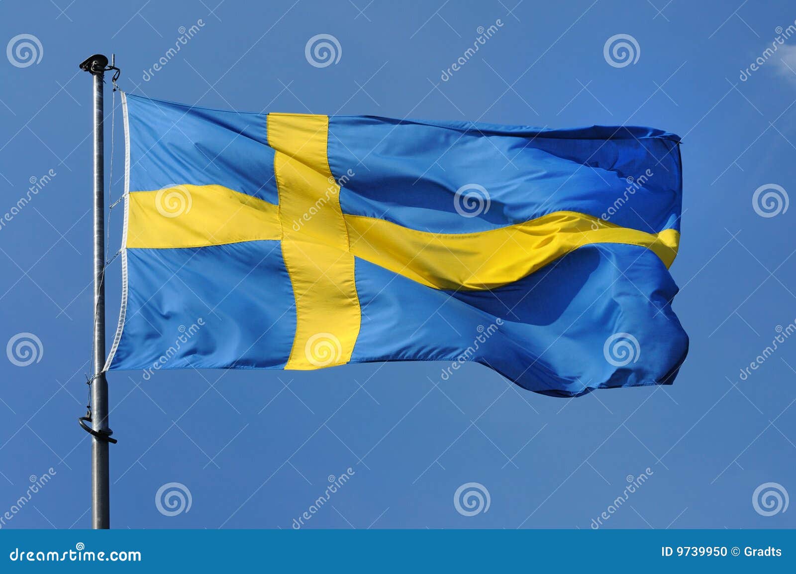 Sweden, flag stock photo. Image of monarchy, ensign, blue - 9739950
