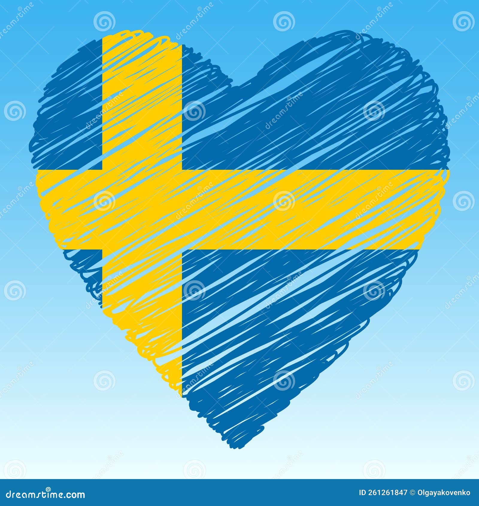 Sweden Flag, Heart Shape, Grunge Style Stock Vector - Illustration of ...