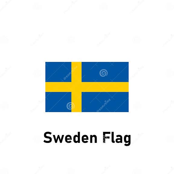 Sweden Flag Isolated Vector Illustration National Flag Stock Vector