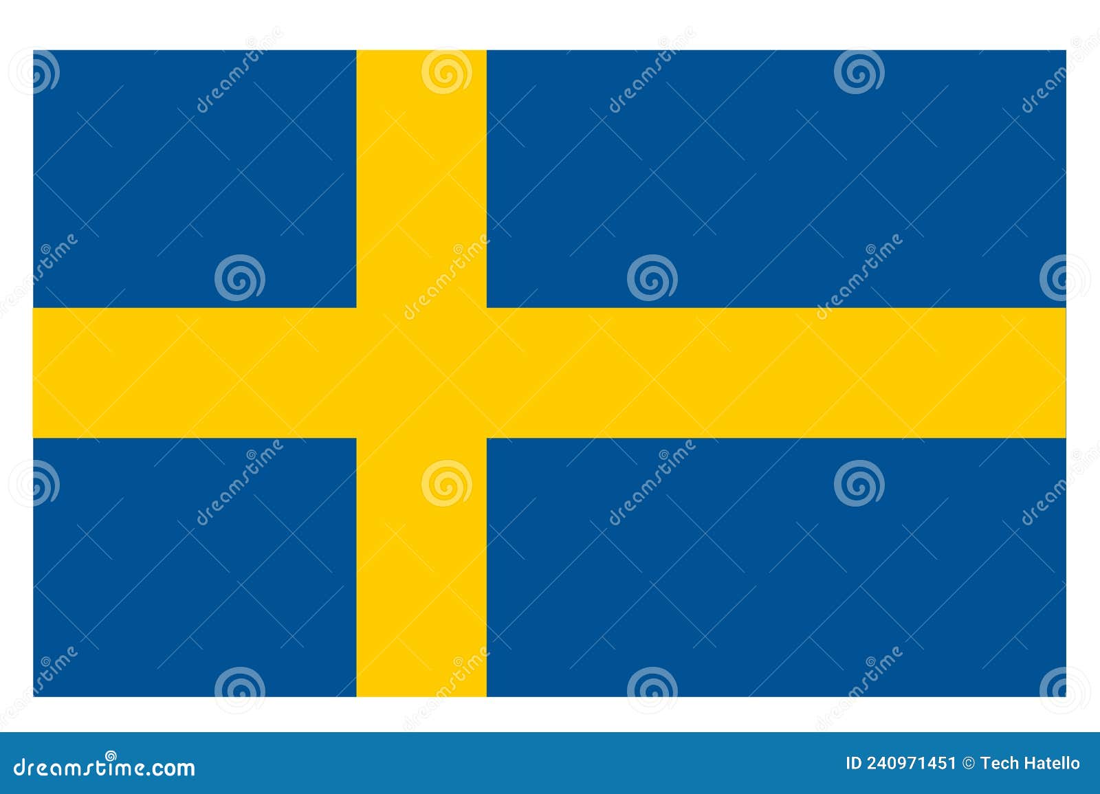 Sweden Flag Isolated Vector Illustration Which Can Be Easily Download