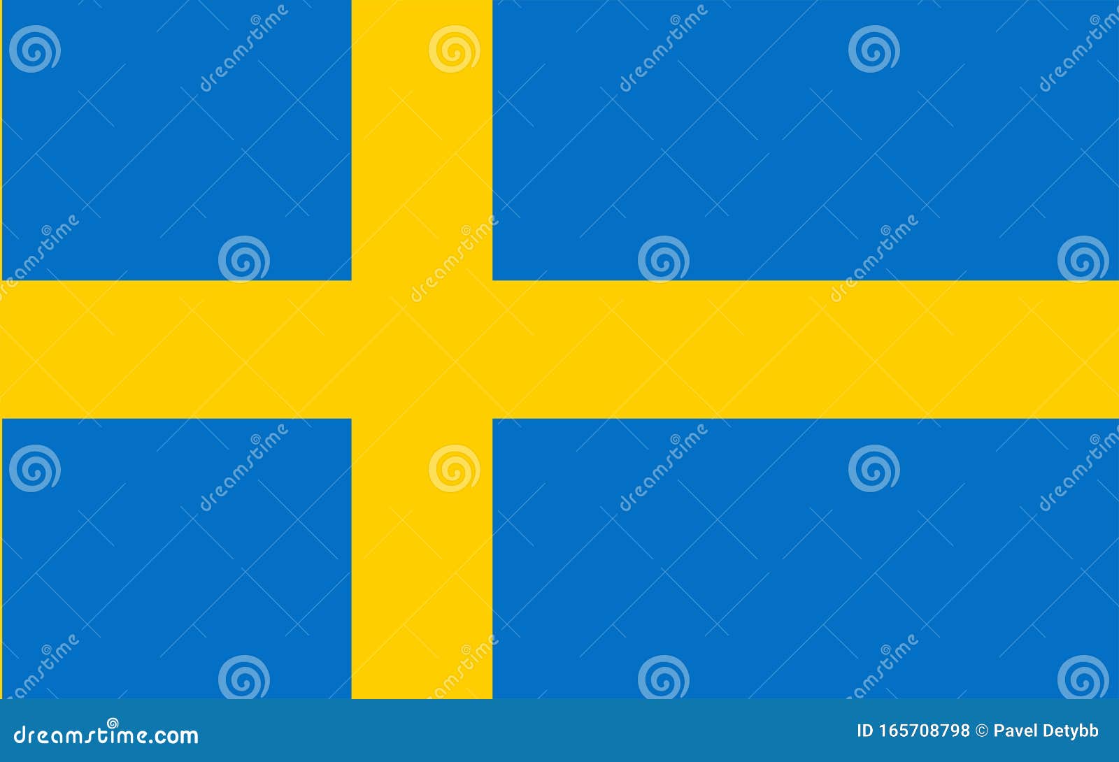 Sweden Flag. Official Flag of Sweden. Vector Illustration Stock ...