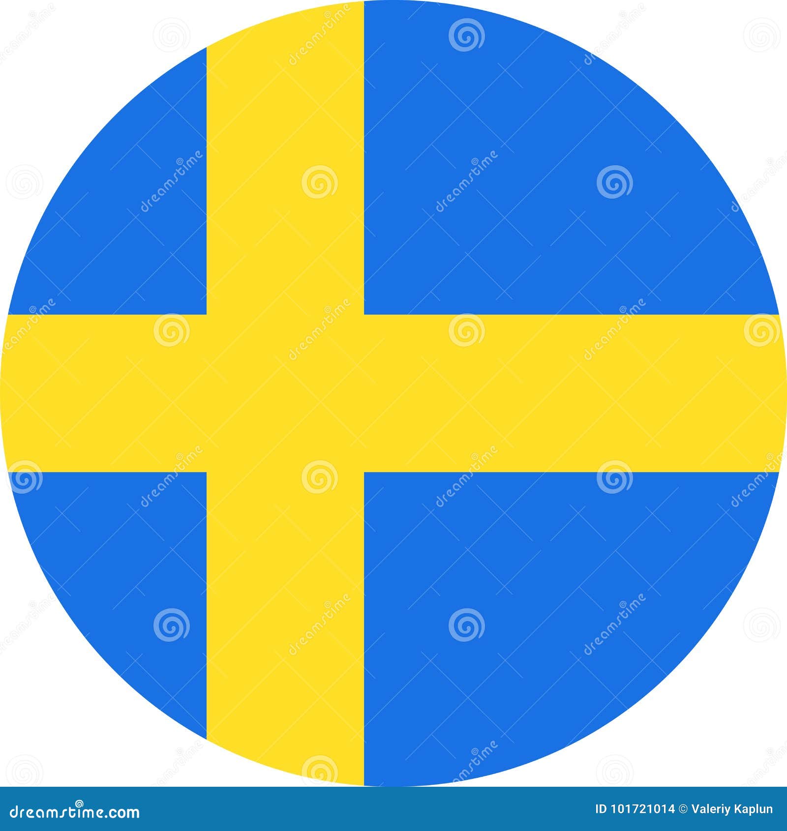 Sweden Flag Vector Round Flat Icon Stock Illustration - Illustration of ...