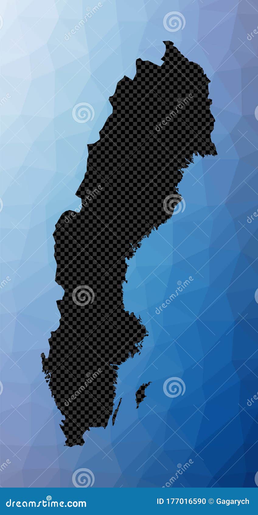 Sweden geometric map. stock vector. Illustration of destination - 177016590