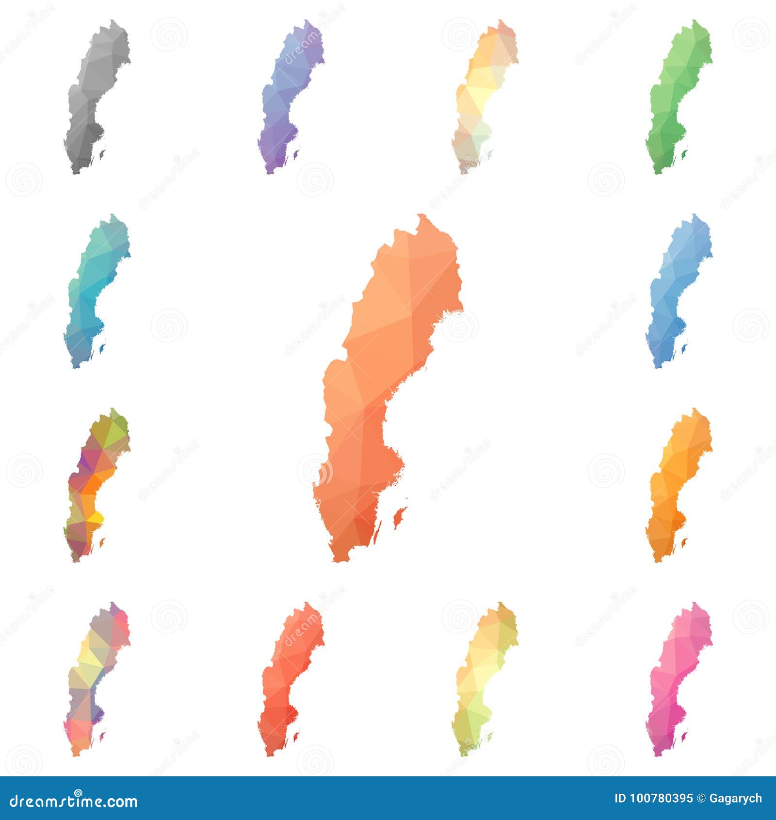 Sweden Geometric Polygonal, Mosaic Style Maps. Stock Vector ... Sweden Geometric Polygonal, Mosaic Style Maps. Stock Vector ...