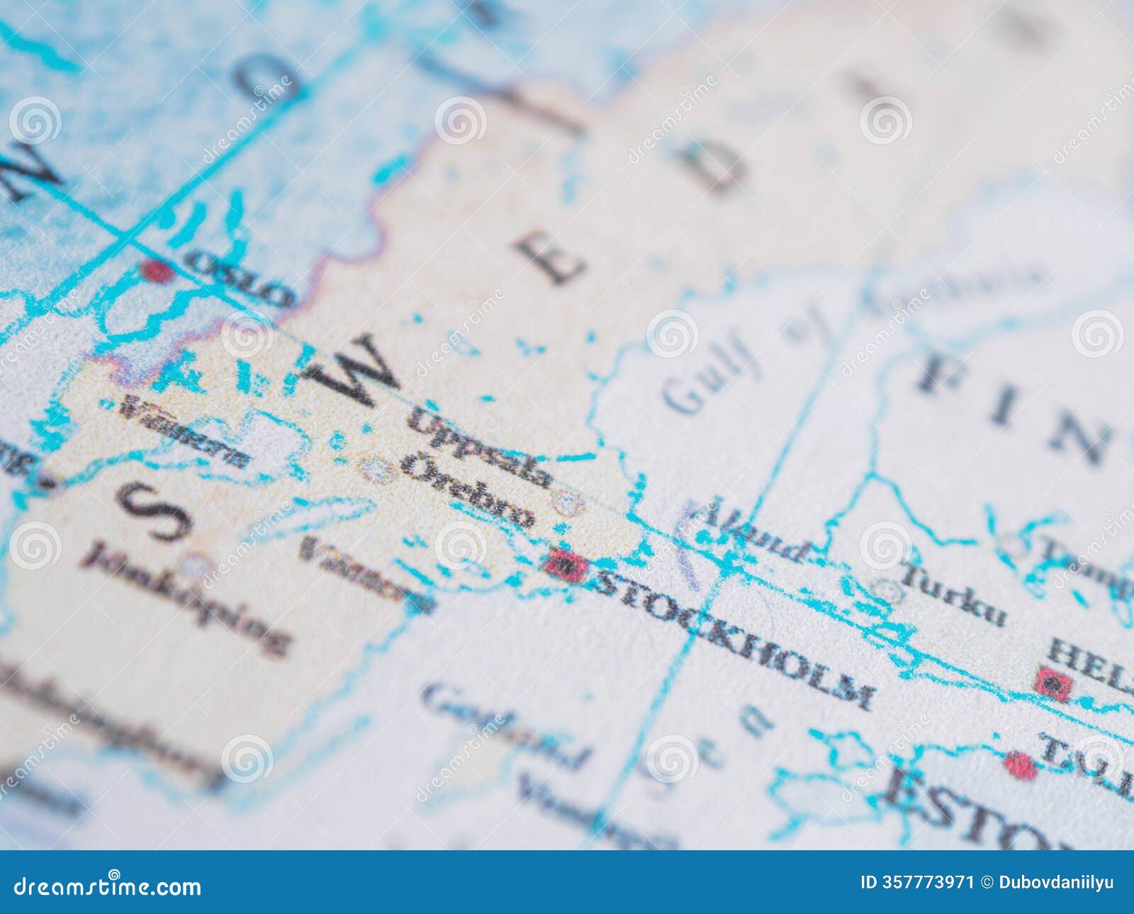 Sweden Highlighted on a World Map. Showing Its Geographical Location ...