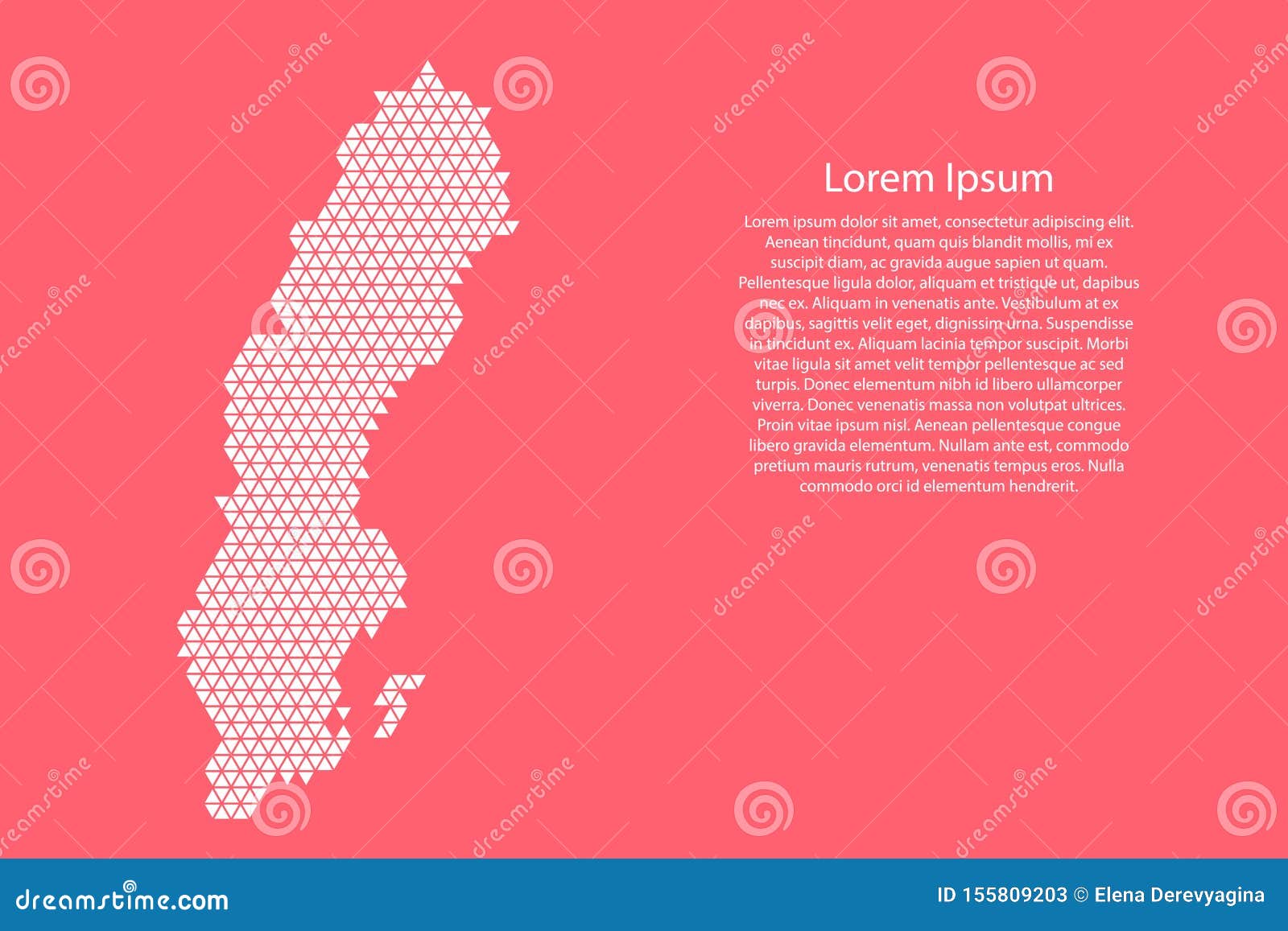 Sweden Map Abstract Schematic from White Triangles Repeating Pattern ...