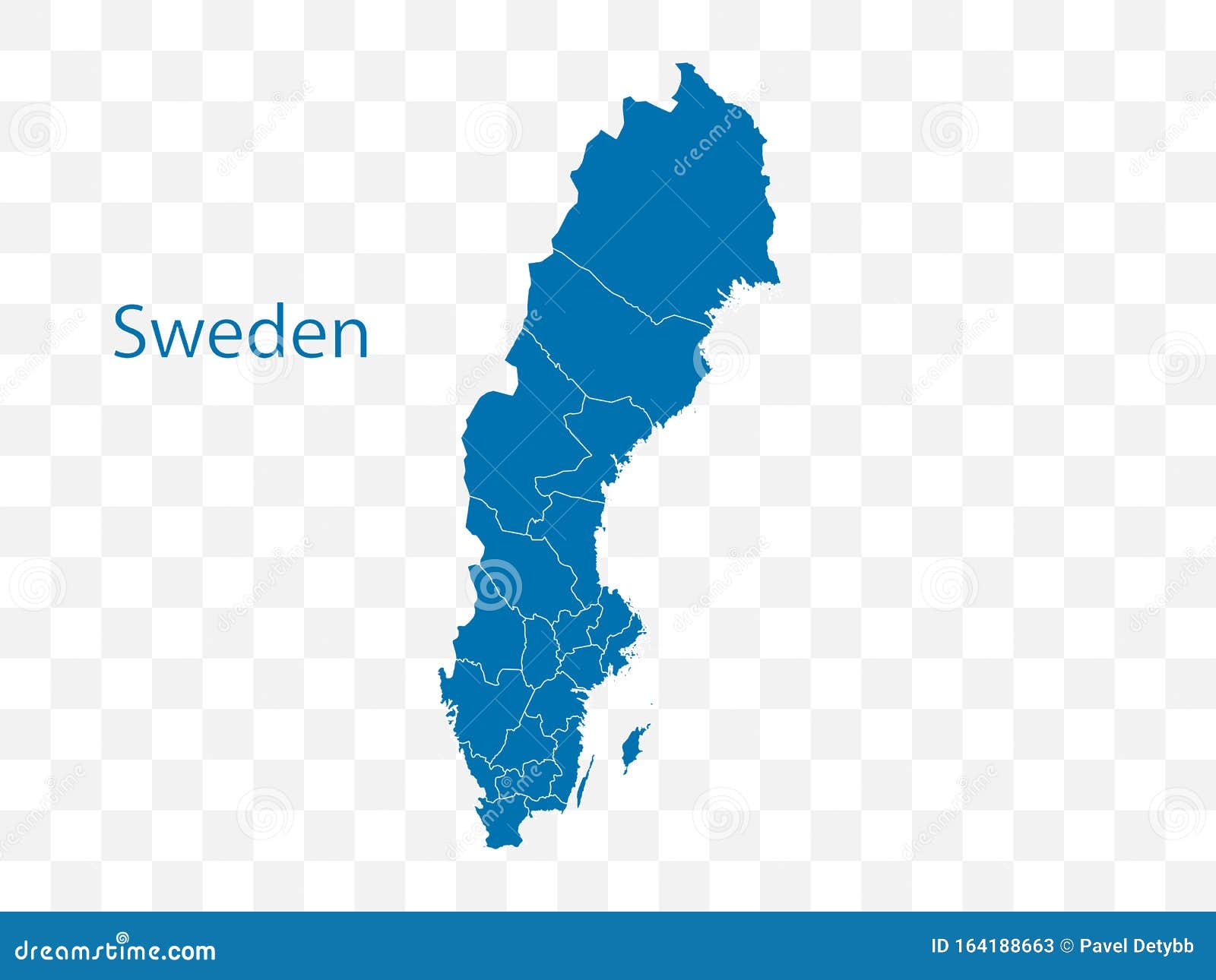 Sweden Map on Transparent Background. Vector Illustration Stock ...
