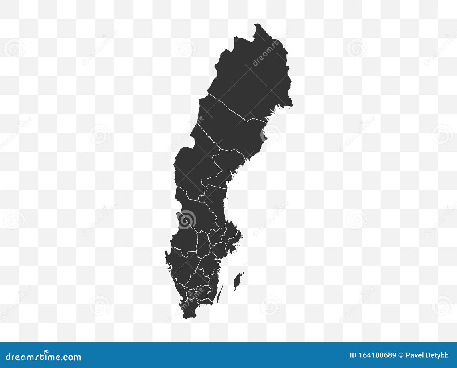 Sweden Map on Transparent Background. Vector Illustration Stock ...