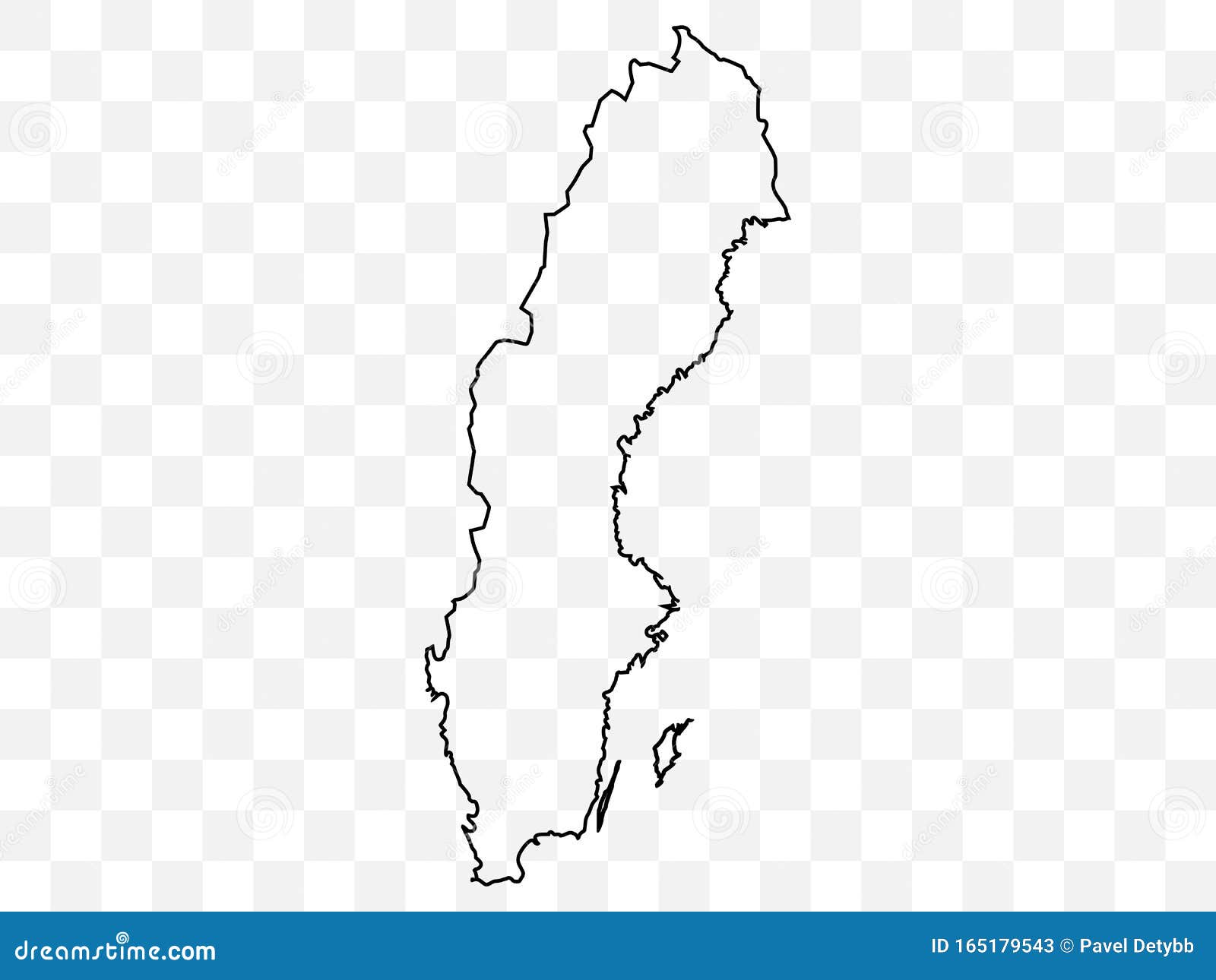 Sweden Map on Transparent Background. Vector Illustration Stock ...