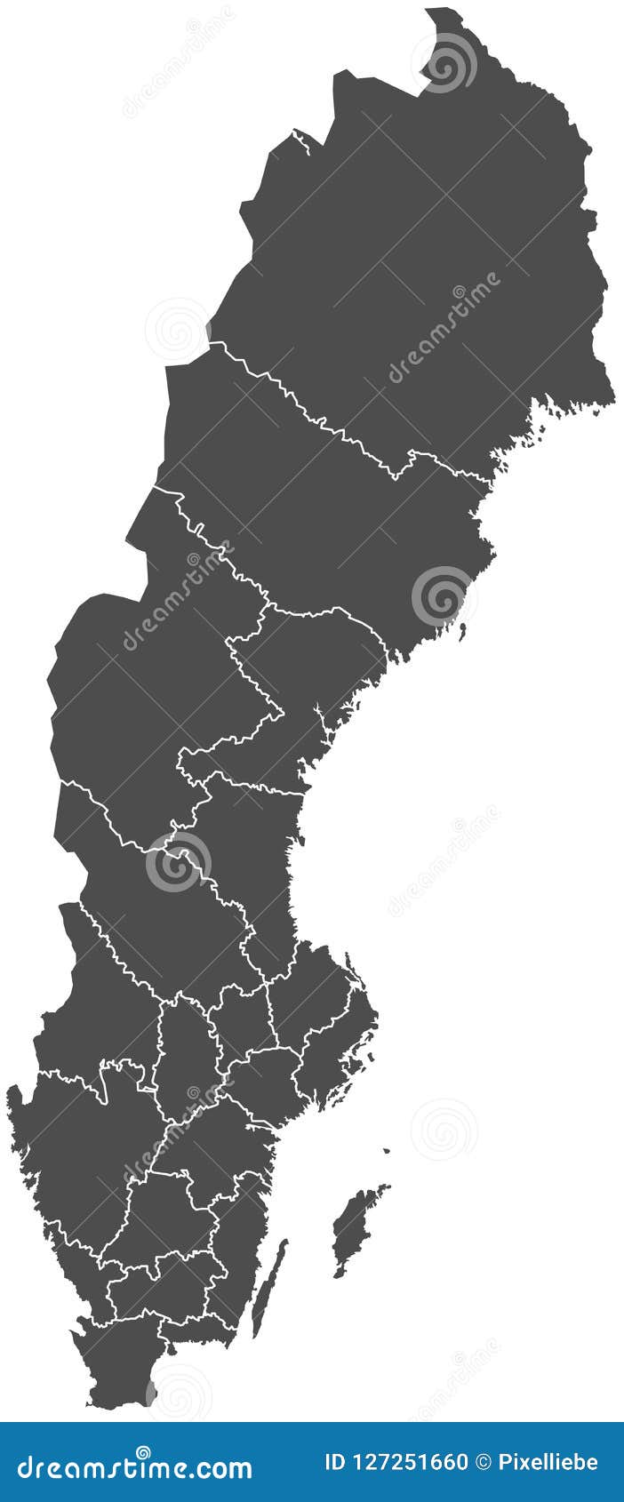 Sweden map vector stock illustration. Illustration of geographical ...