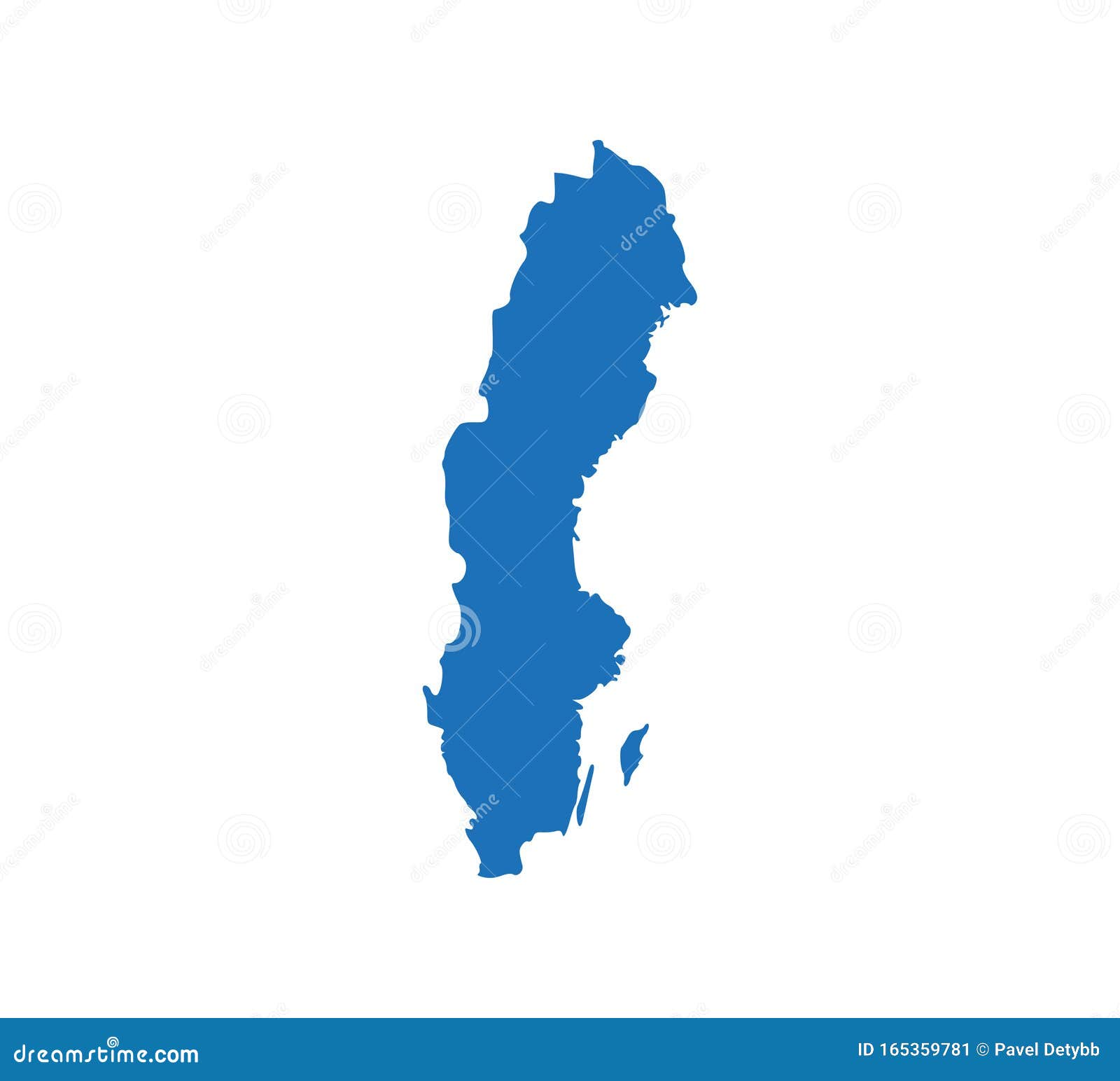 Sweden Map on White Background. Vector Illustration Stock Illustration ...