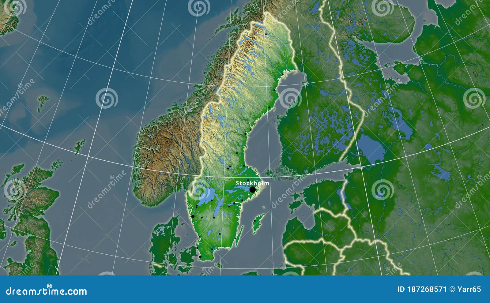 Sweden - Physical. Composition, Borders Stock Illustration ...